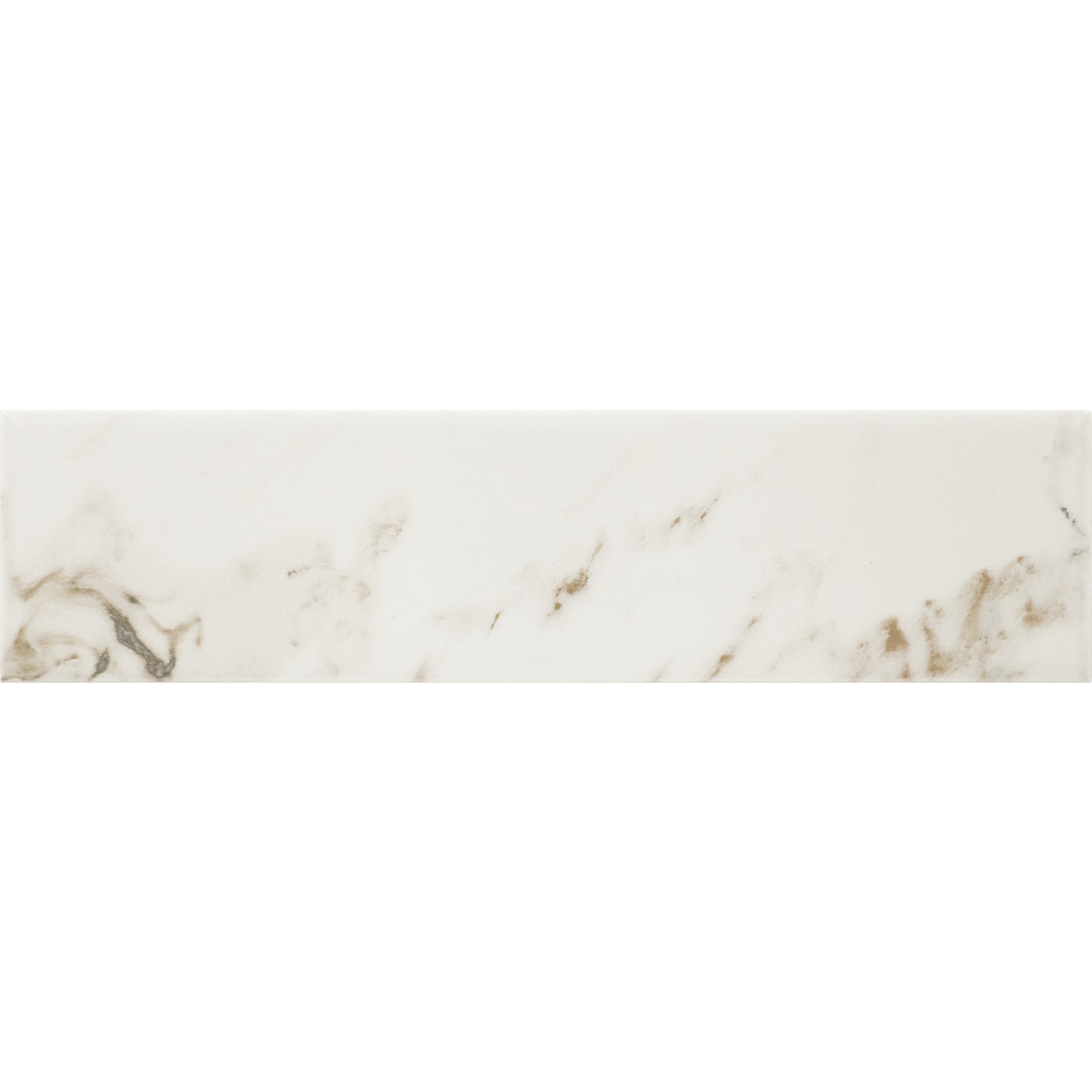 STAINMASTER Calacatta Gem 3-in x 12-in Glossy Ceramic Marble look Wall ...