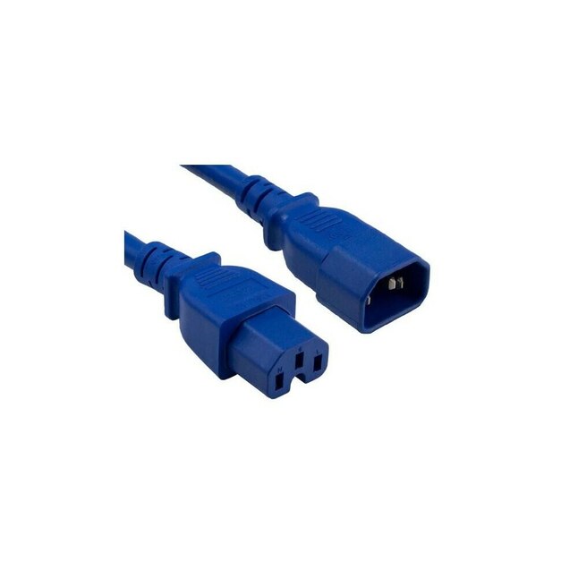 Evolve 6 ft. 14 AWG 15A 250V Power Cord IEC320 C14 to IEC320 C15, Blue ... Evolve 6 ft. 14 AWG 15A 250V Power Cord IEC320 C14 to IEC320 C15, Blue ...