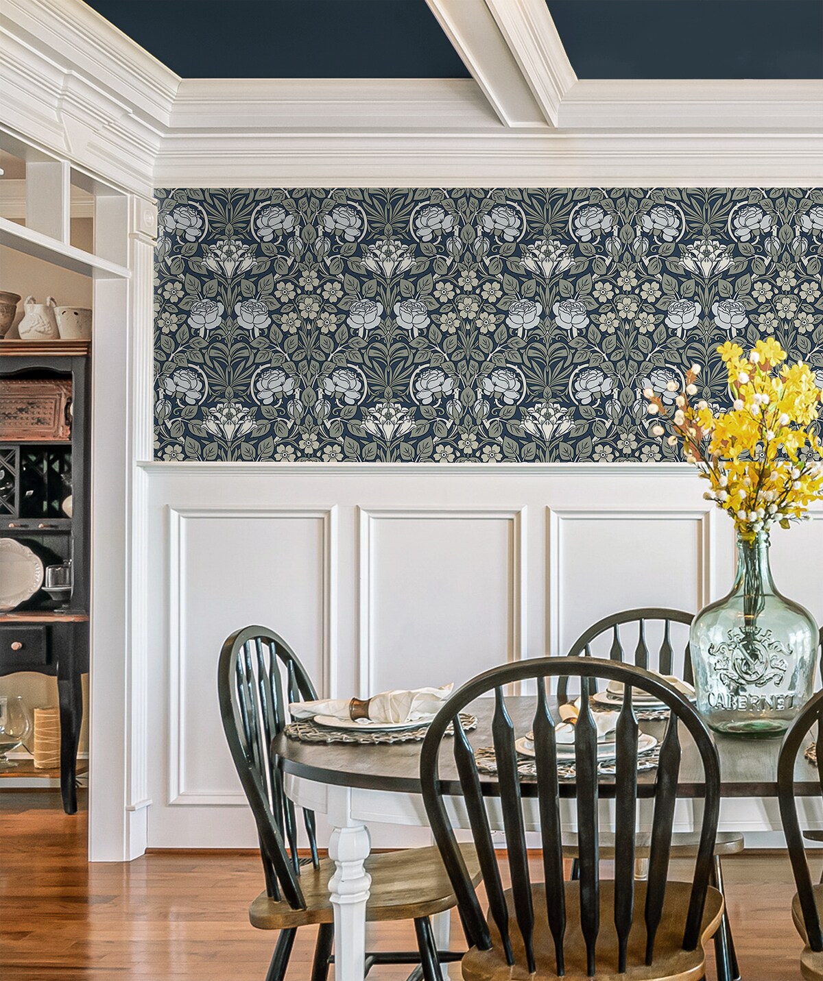 NextWall 30.75-sq ft Bluestone Vinyl Floral Self-adhesive Peel and ...