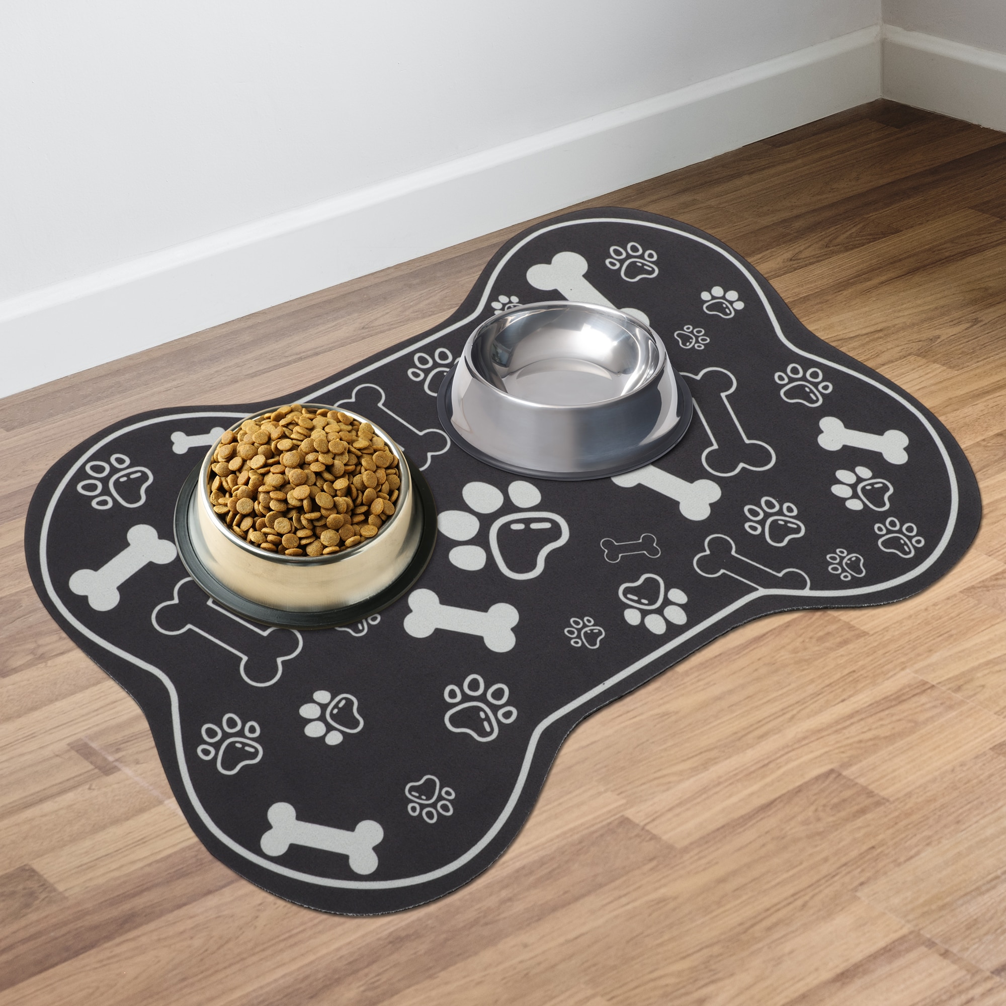 Unique Bargains Dog Food Mat Super-Absorbent Pet Feeding for Food and ...