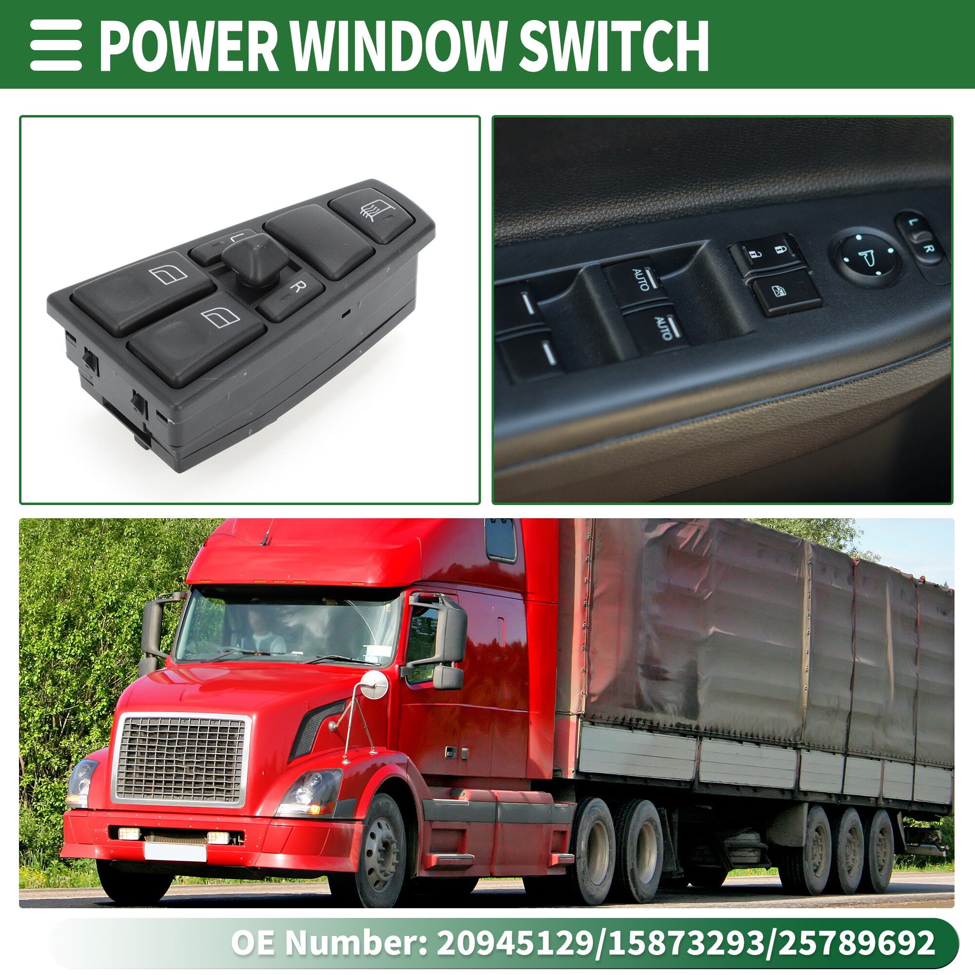Unique Bargains Power Window Switch for Volvo VN VNL No.21628532/ ...