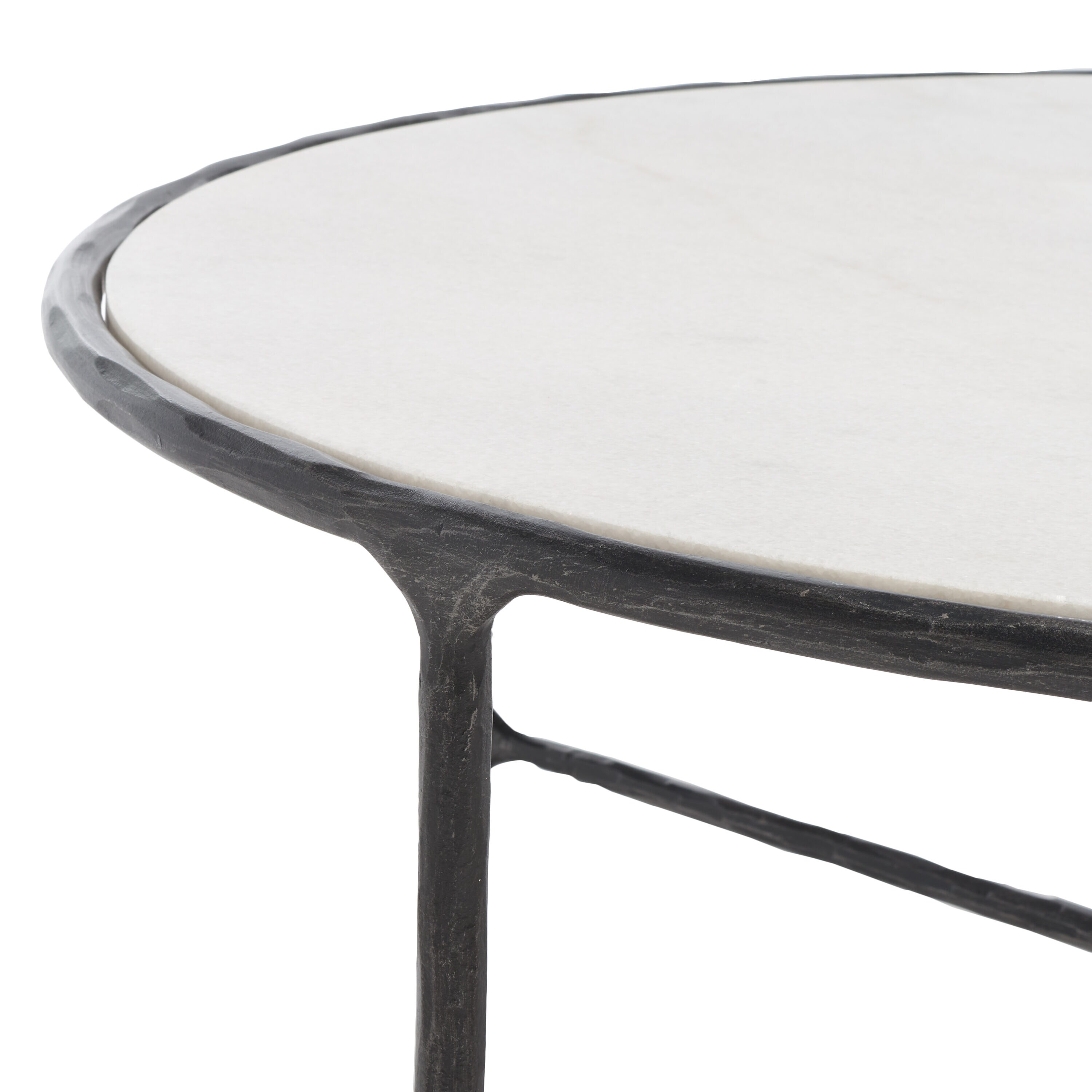 Safavieh Jessa Glam Style Round Metal Coffee Table/Black/White in the ...
