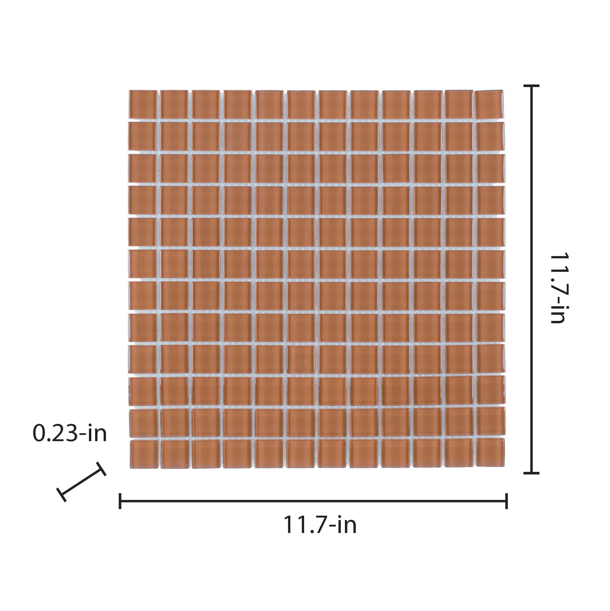 Elida Ceramica Brown Sugar 12-in x 12-in Glossy Glass Uniform Squares ...