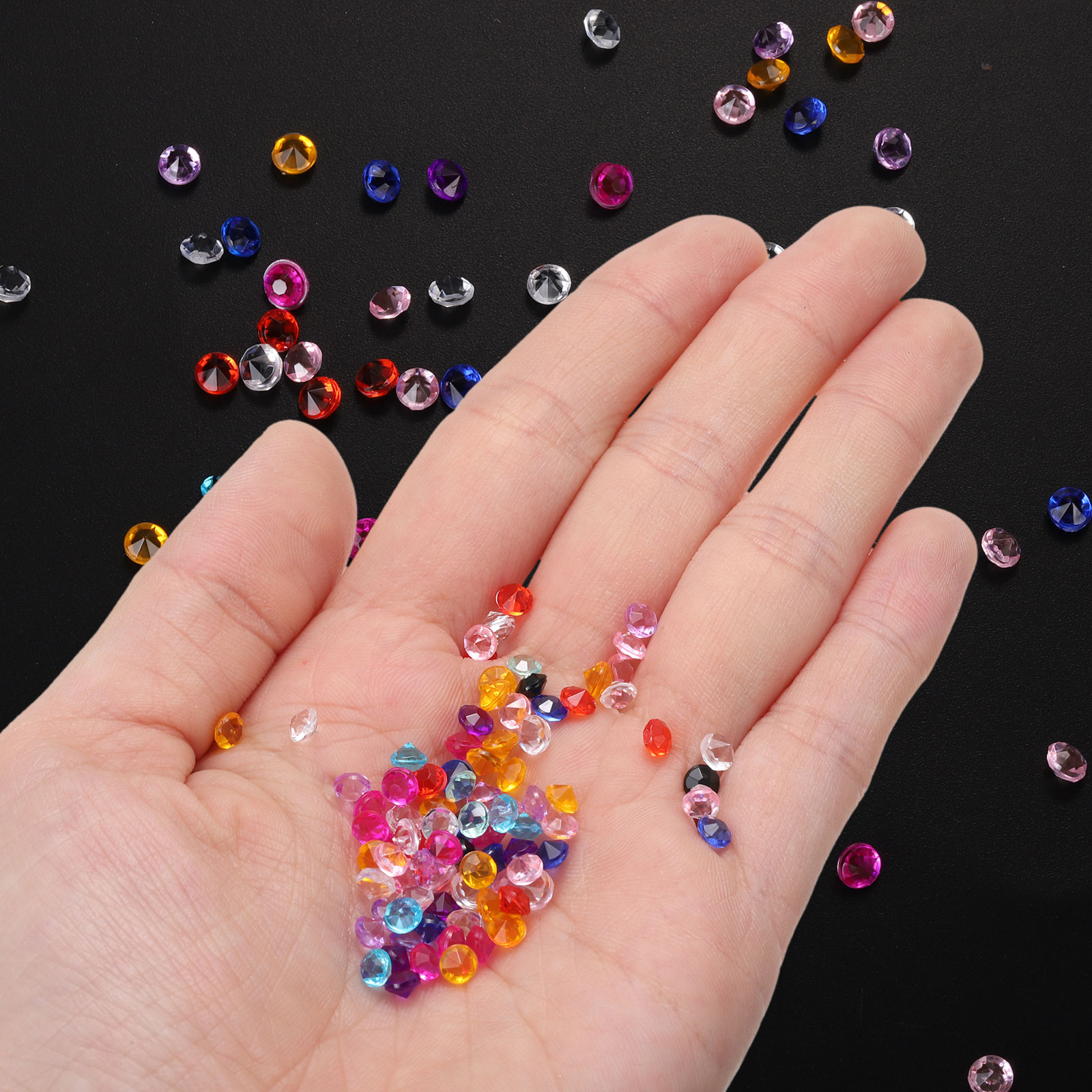 PATIKIL 5000pcs Transparent Diamond Crystal 4.5mm Acrylic Wedding ...