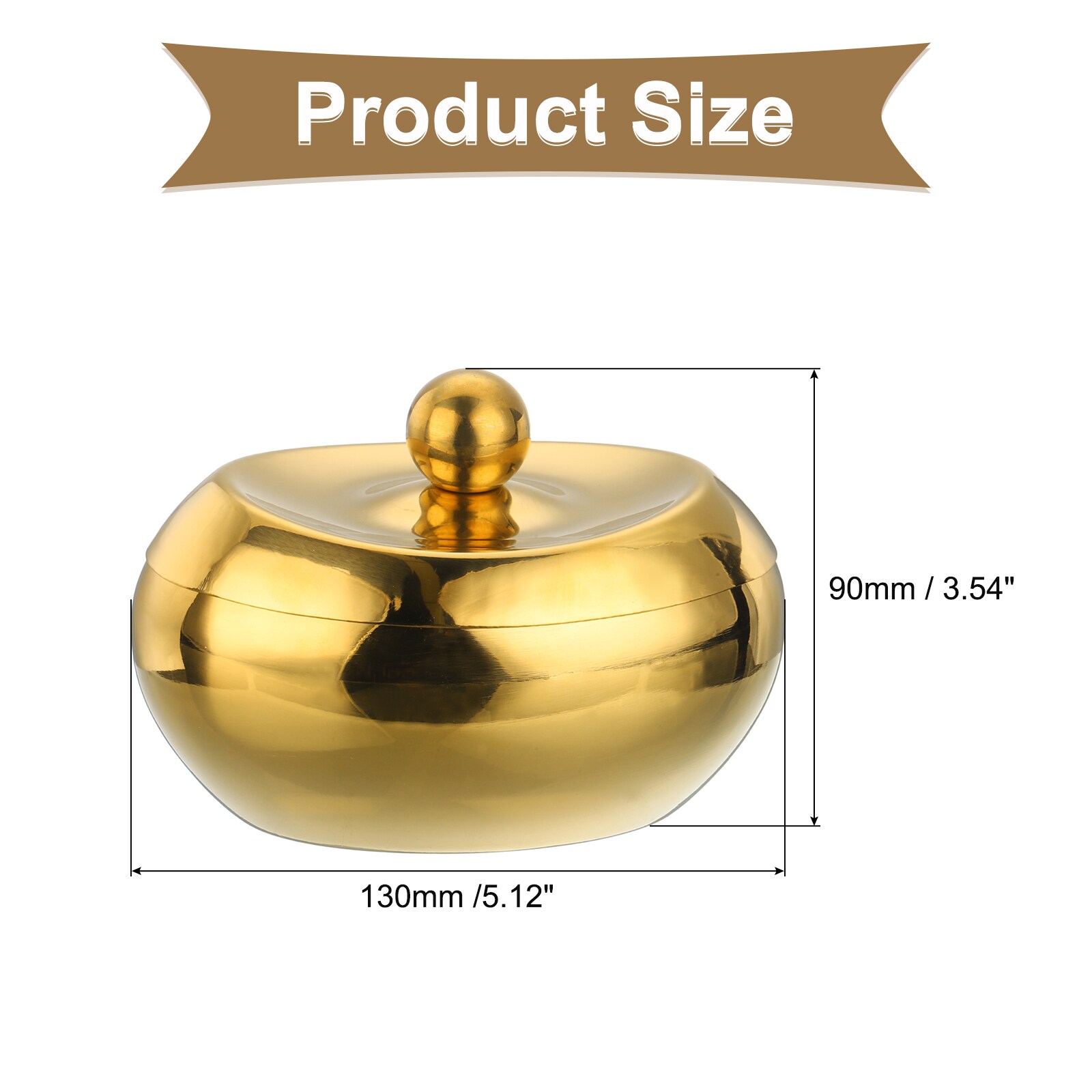 Unique Bargains Ingot Style Ash Tray with Lid for Cigarette Stainless ...