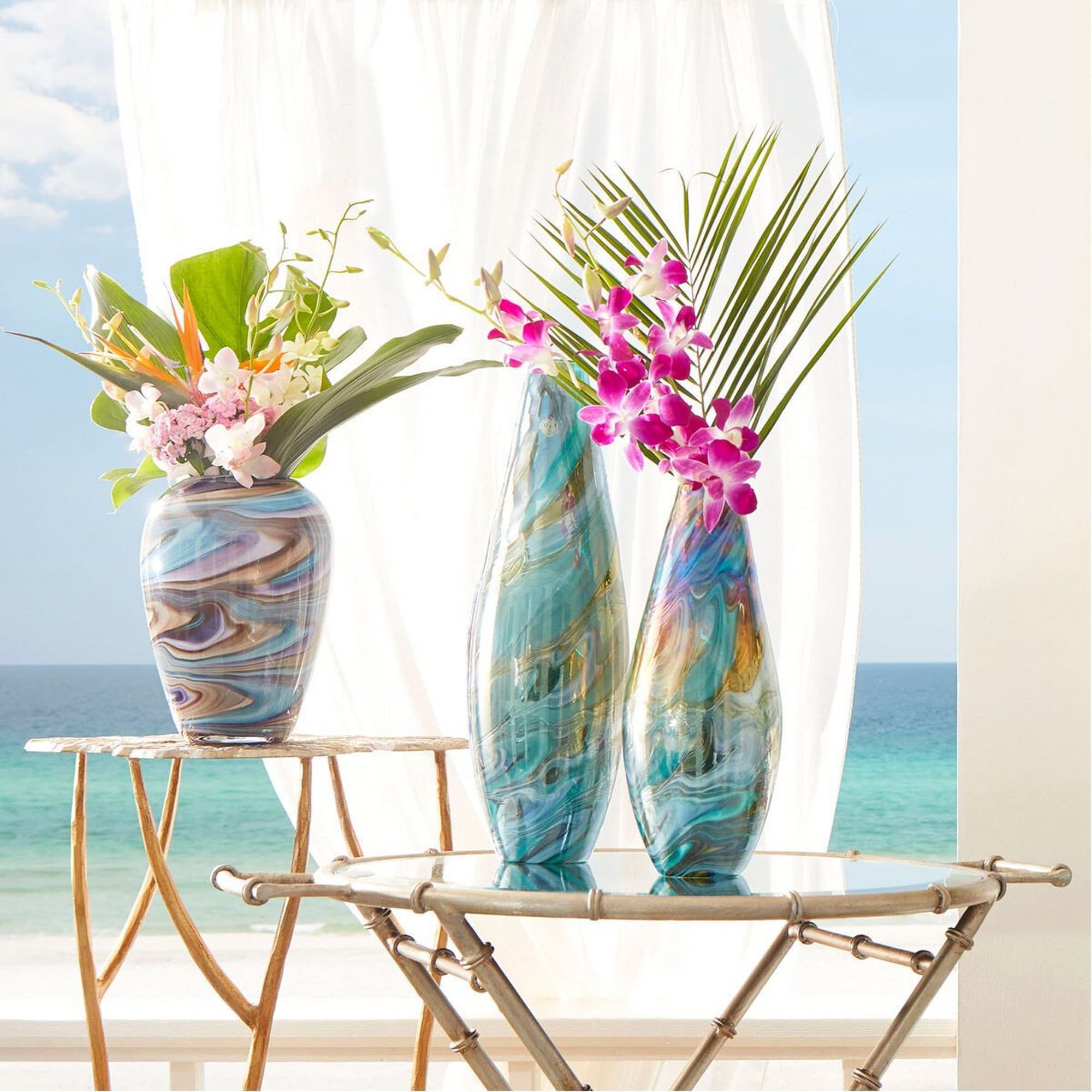 Cyan Design Blue Glass Vase in the Decorative Accessories department at ...