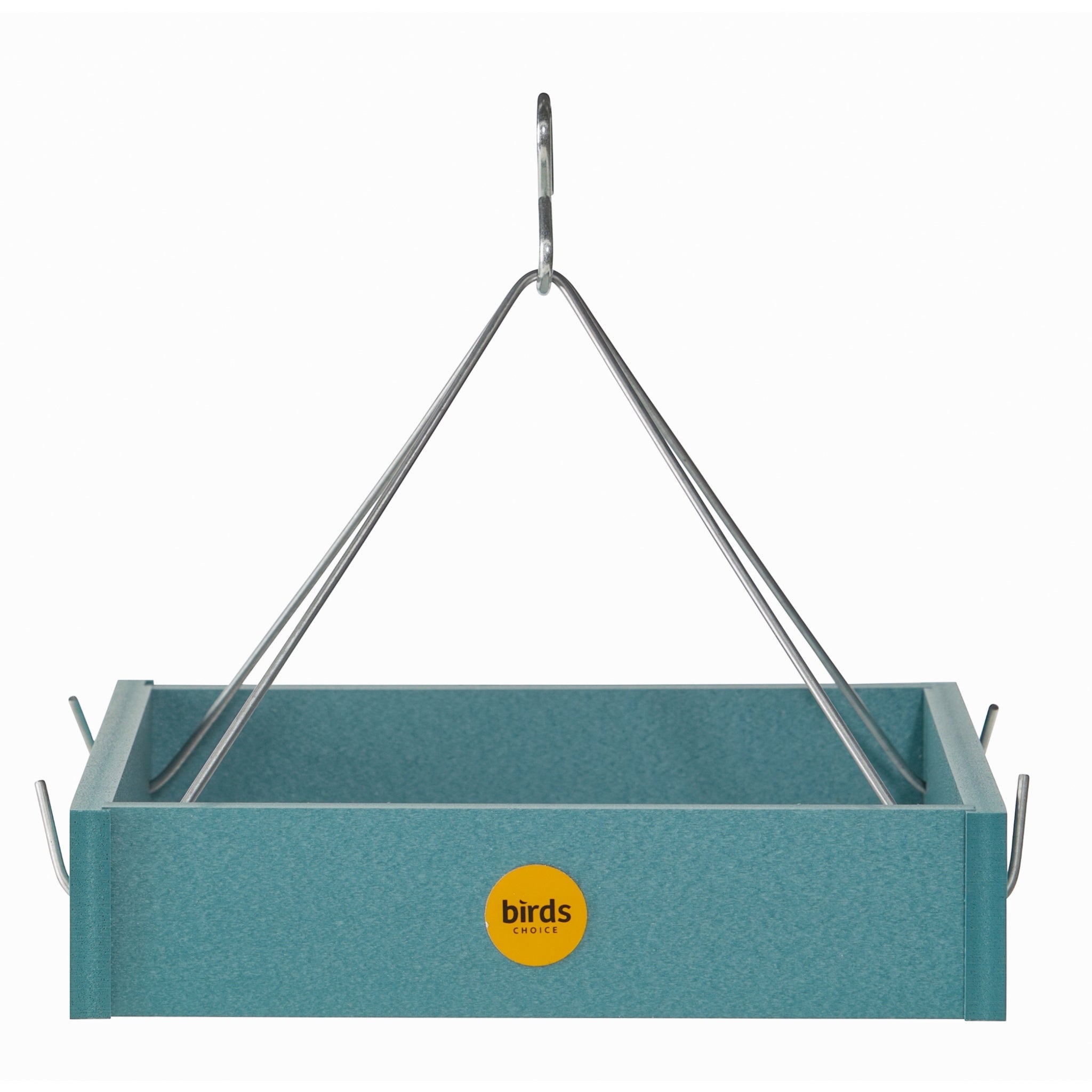 BIRDS CHOICE Small Hanging Platform Bird Feeder in Blue Recycled ...