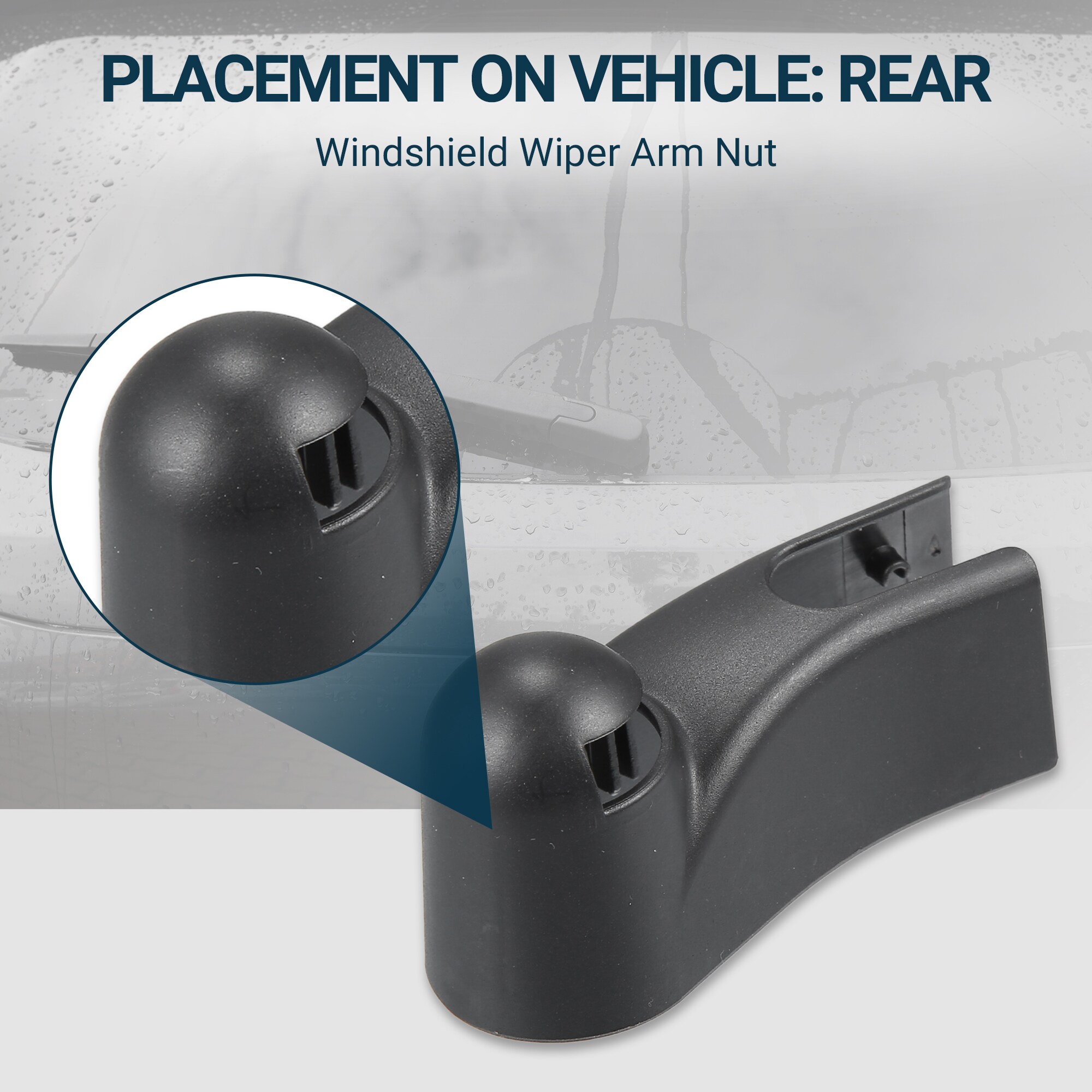 Unique Bargains Car Rear Windshield Wiper Arm Nut Cover for Mini Cooper ...