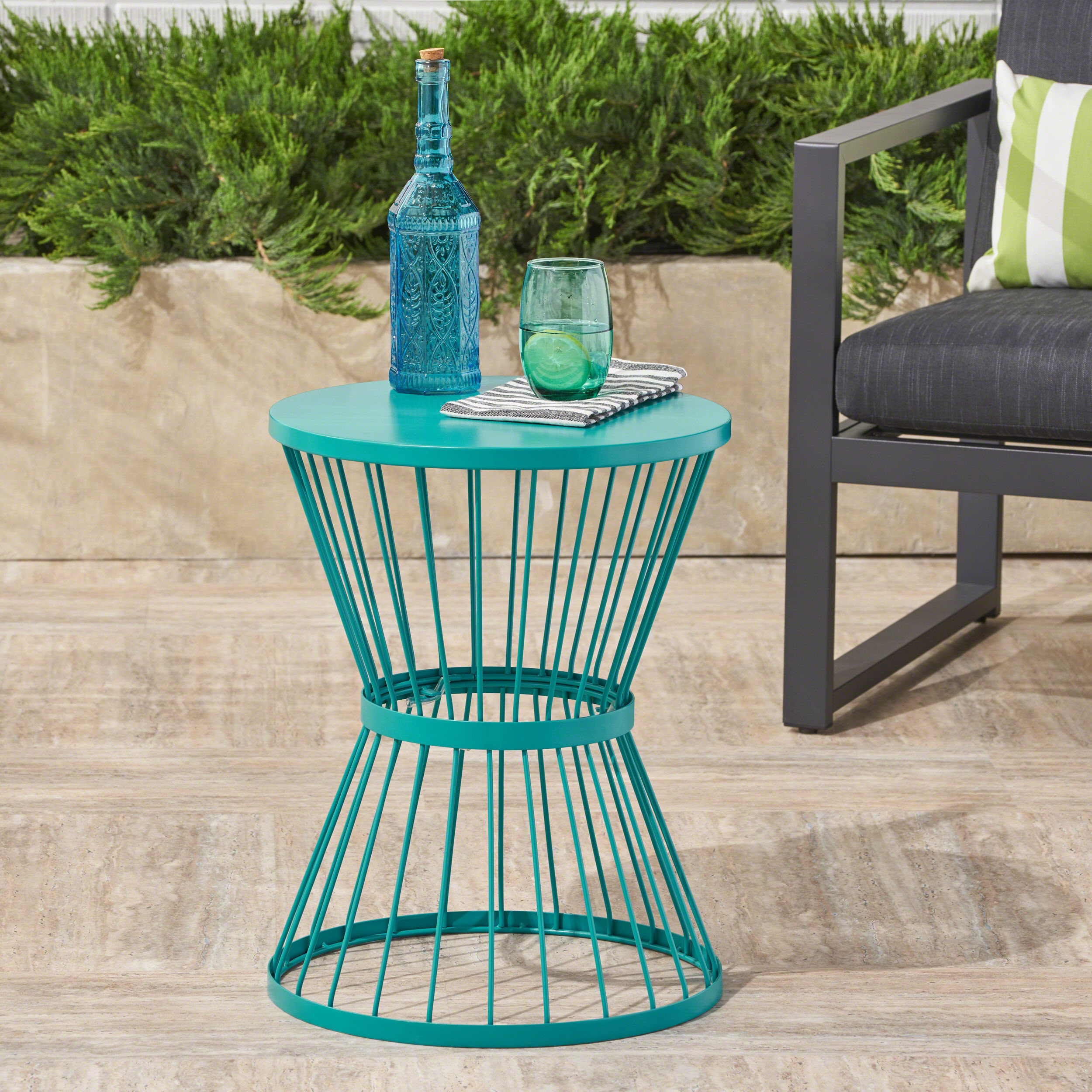 LOVMOR Lassen 16 Inch Side Table in the Patio Tables department at ...