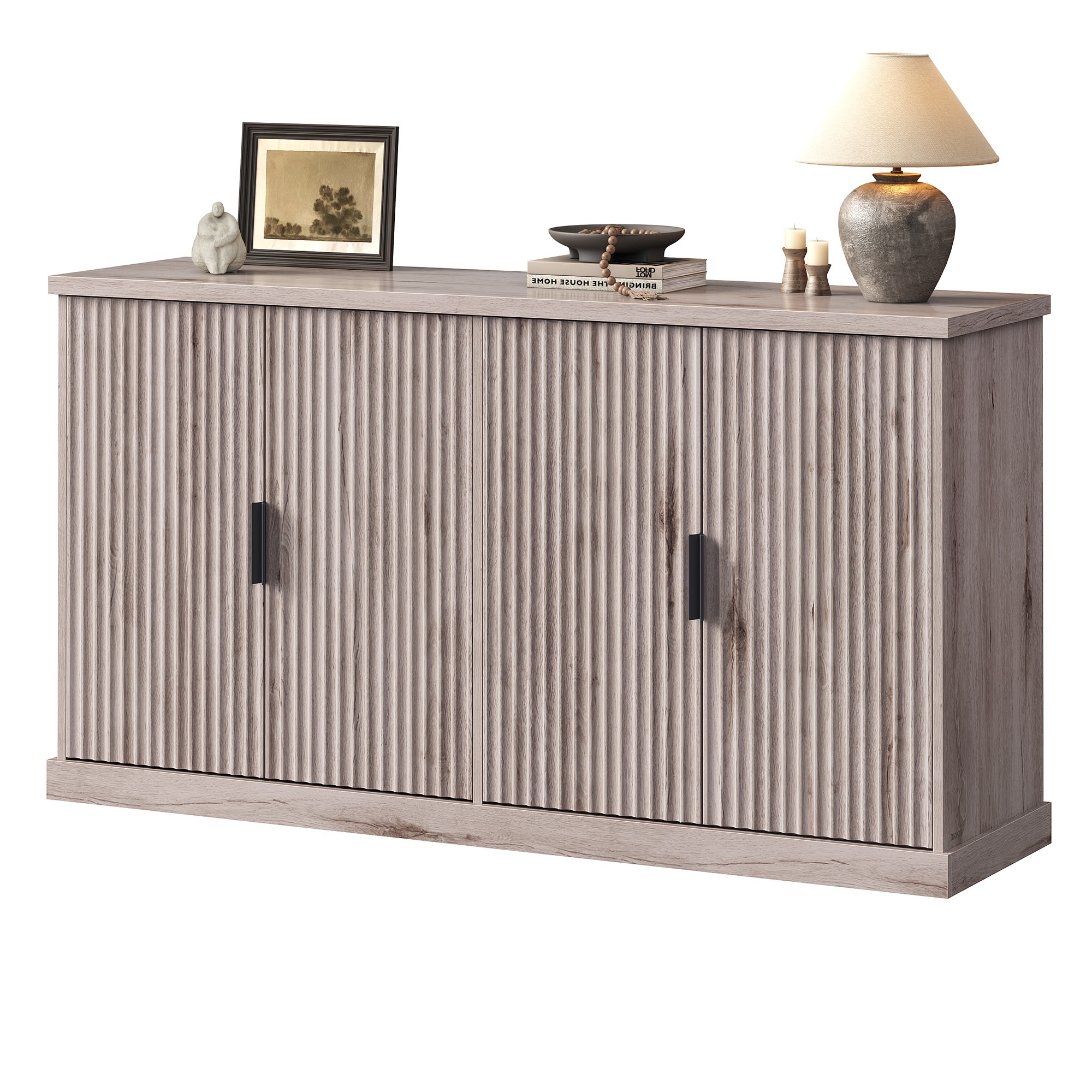Slickblue Transitional Storage Buffet Cabinet with Adjustable Shelves ...