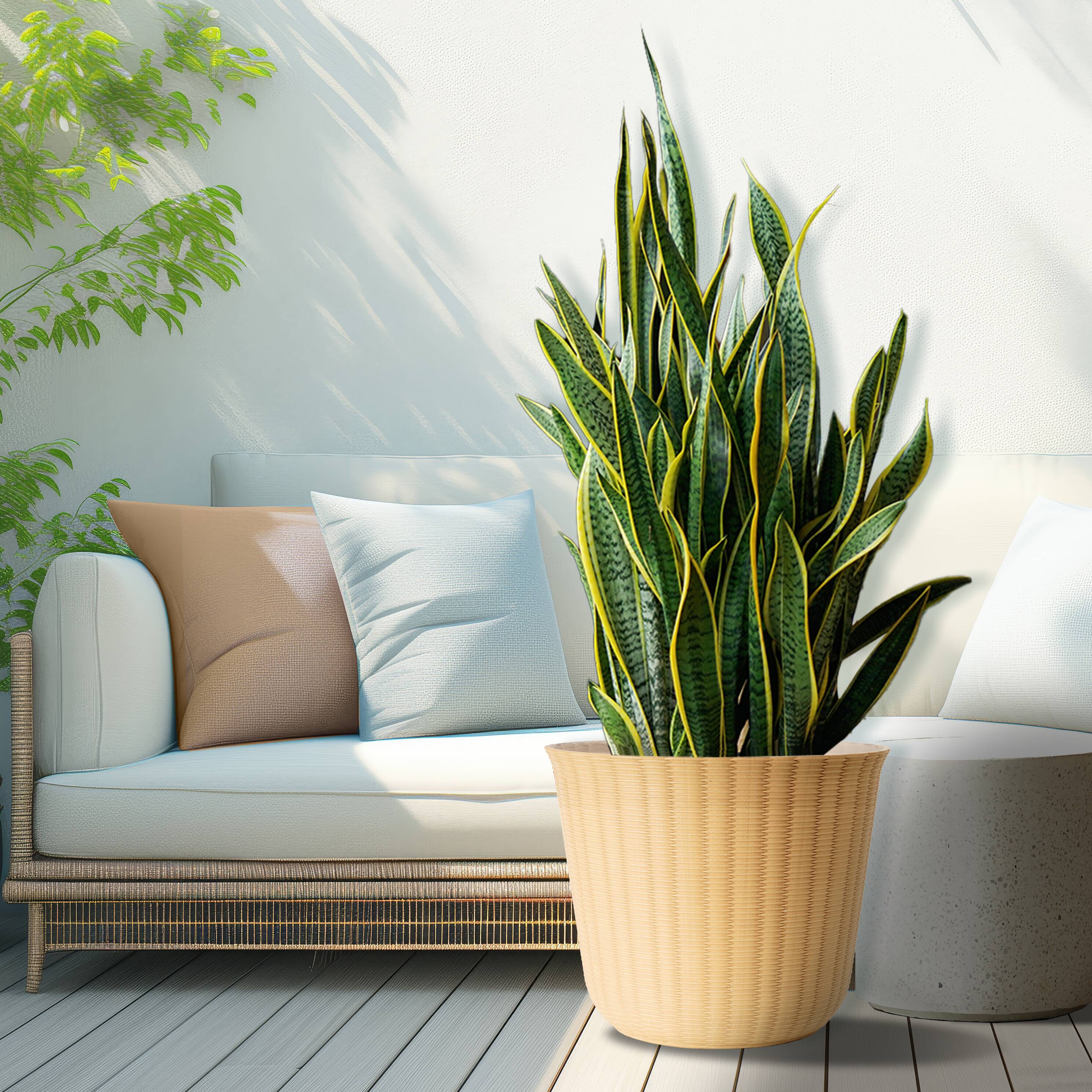 Shop Style Selections Round Yellow Recycled Plastic Indoor/Outdoor ...