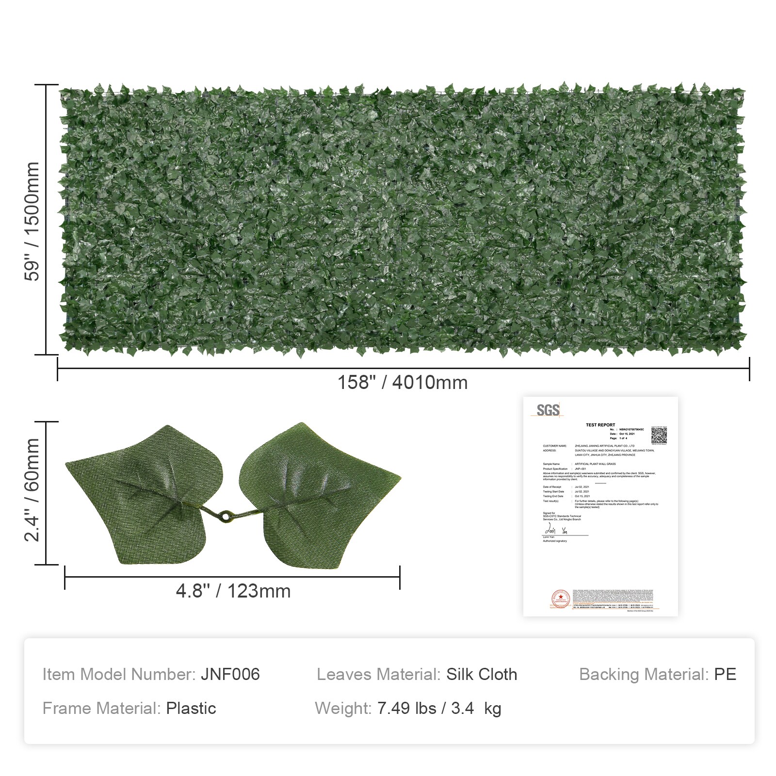 VEVOR 7.88-in Green Indoor/Outdoor Clover Artificial Plant ...