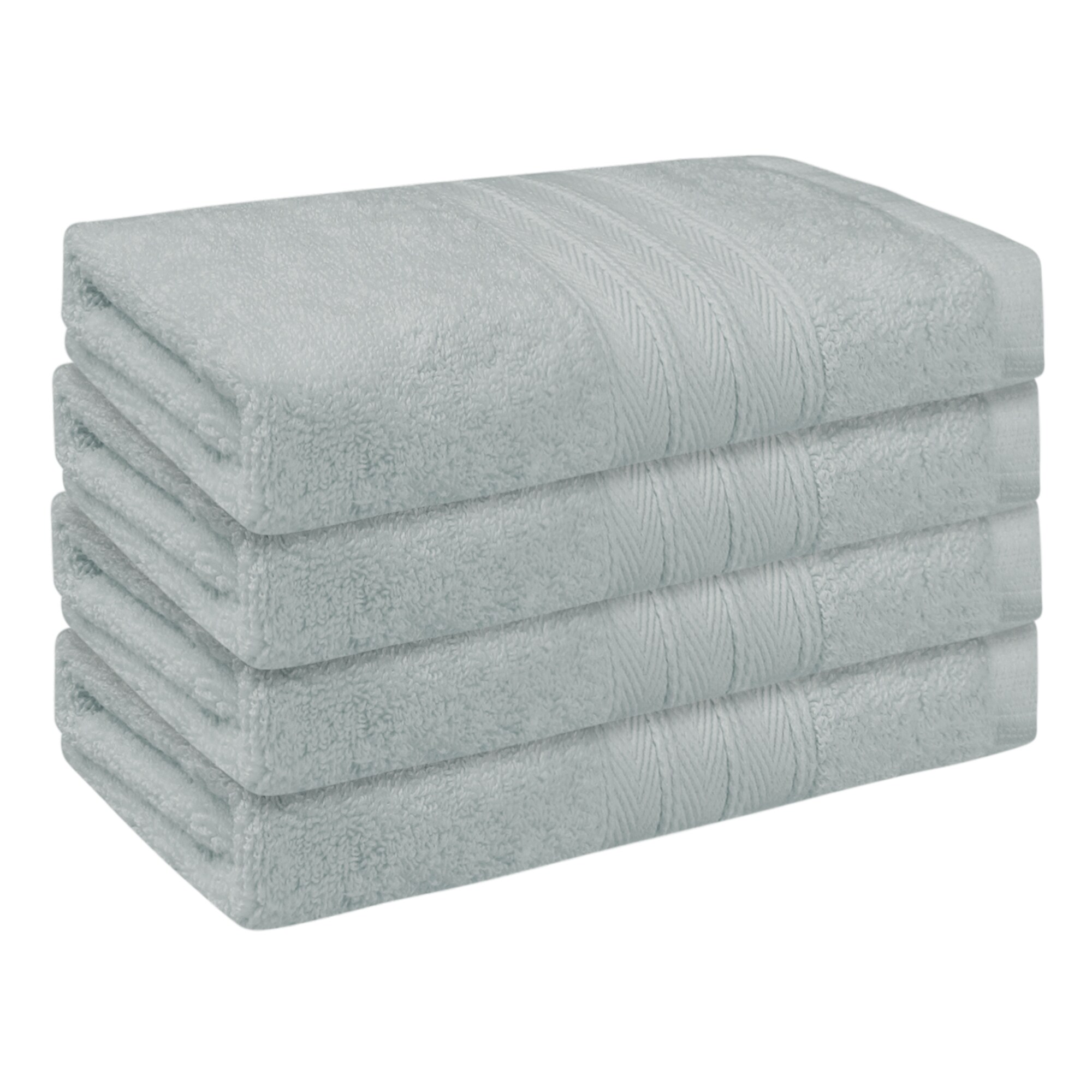 Unique Bargains Striped Cotton Bath Washcloths Absorbent Face Towels ...