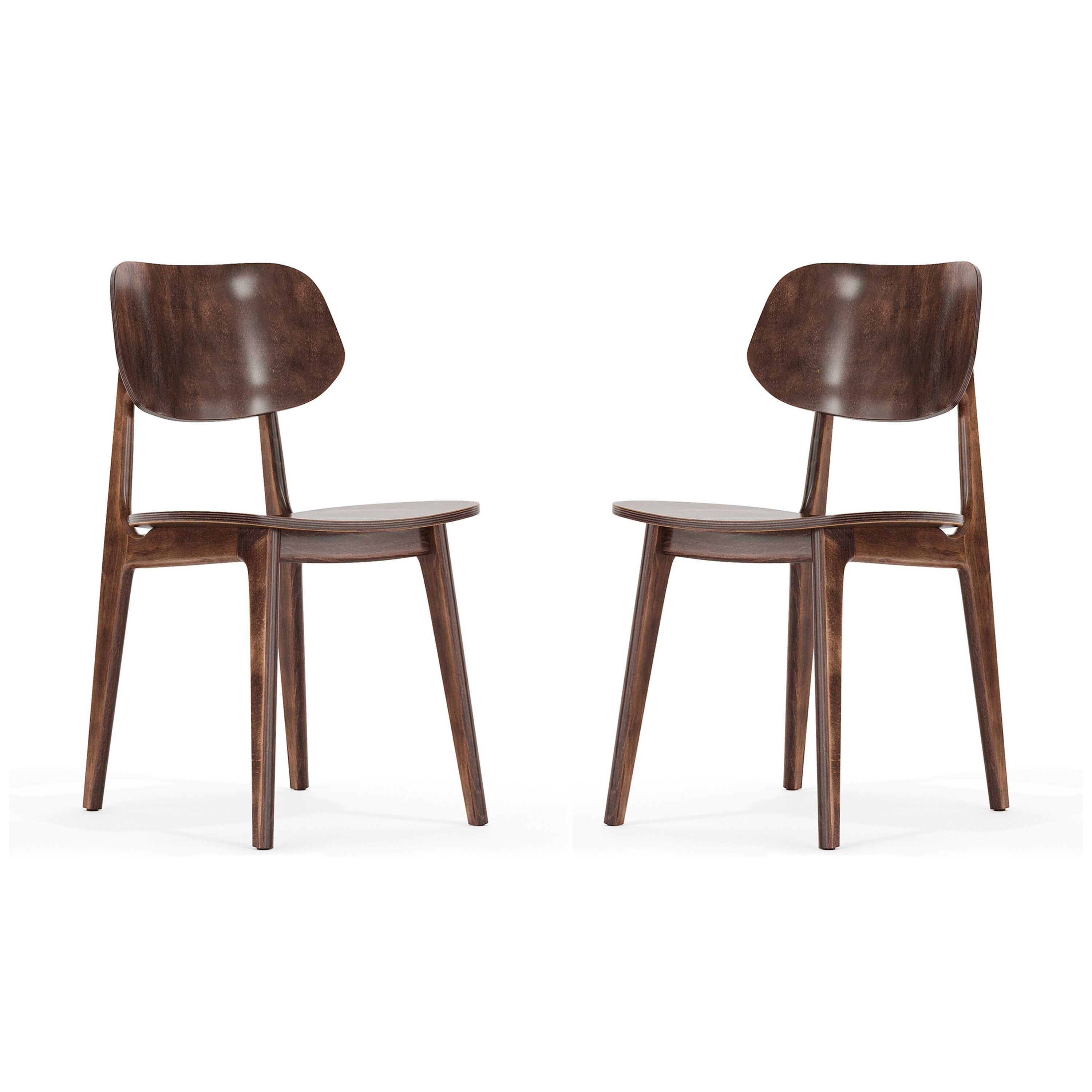 Flash Furniture Verona Set of 2 Commercial Grade Solid Wood Dining ...