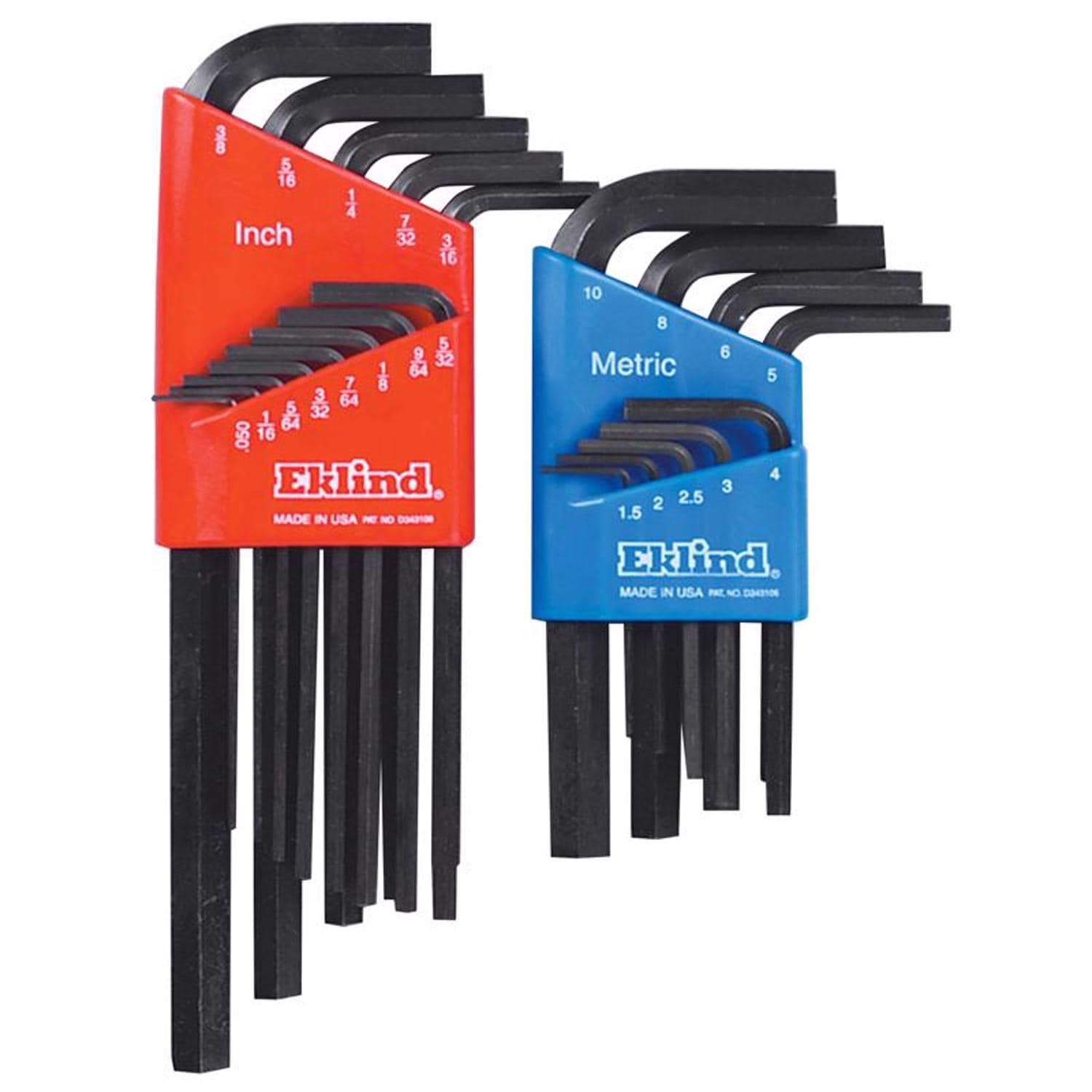 Eklind Hex-L Metric and SAE Long and Short Arm Hex L-Key Set 22 pc in ...