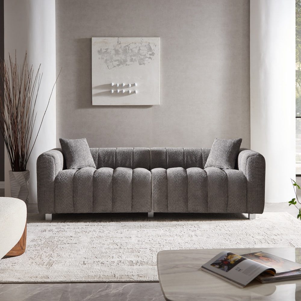 Coolbibila Modern 3-Seater Modular Sofa Space-Saving Couch for Living ...