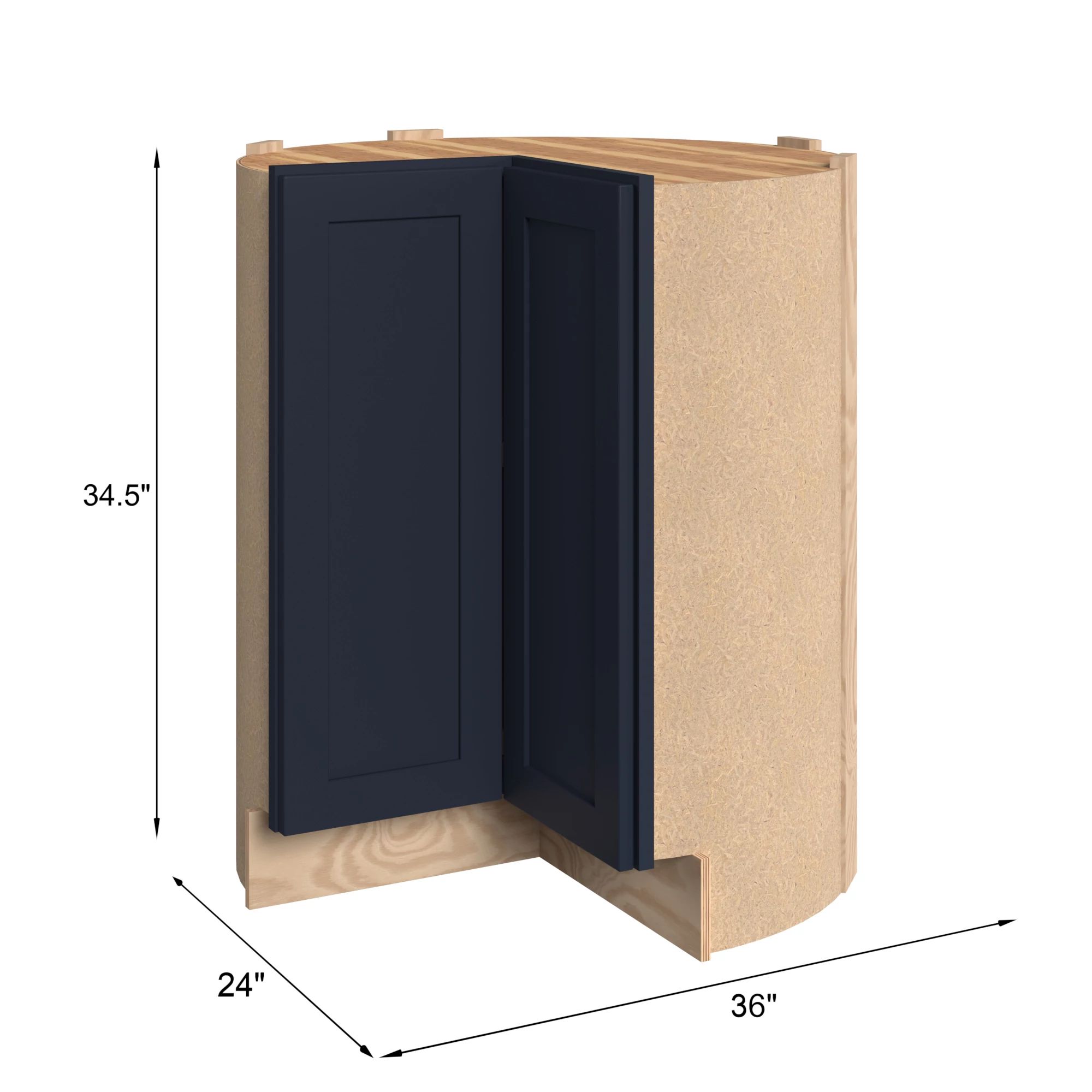 KraftMaid Momentum Deveron 36-in W x 34.5-in H x 24-in D Midnight Lazy ...