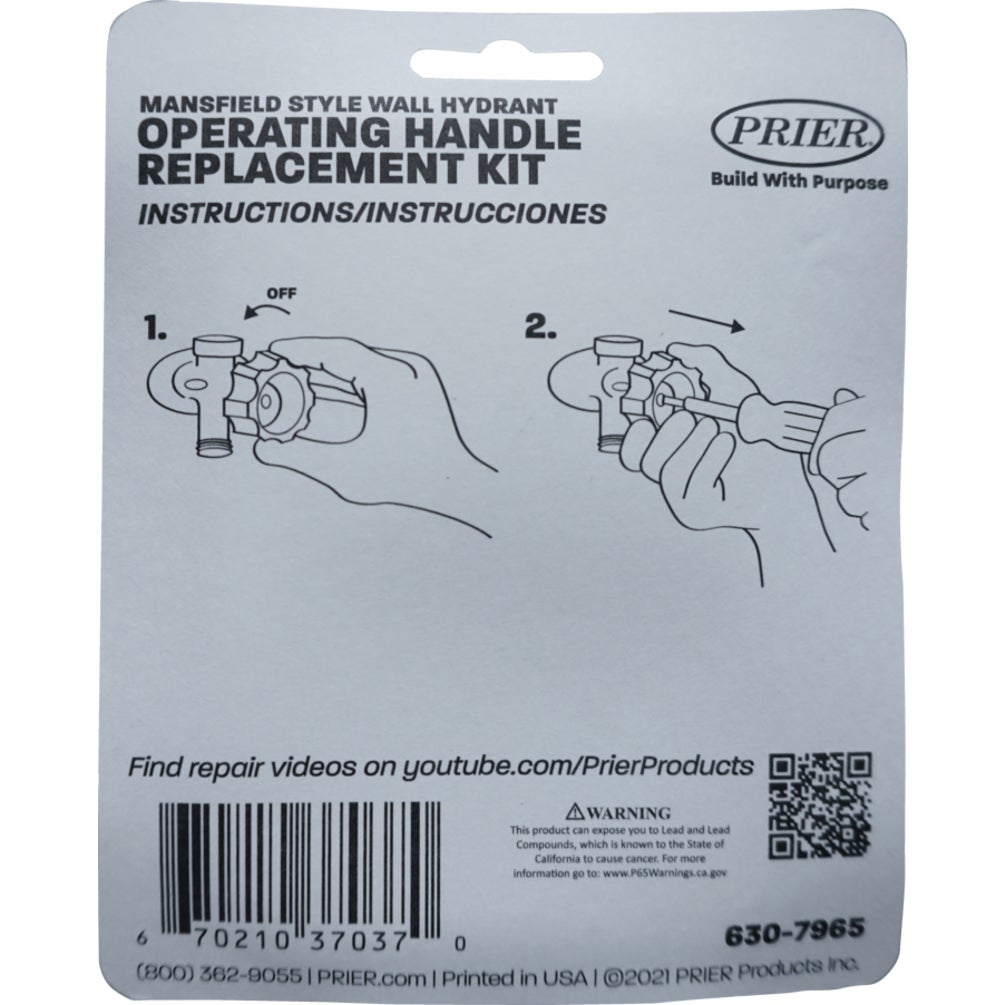 Prier Products Prier 630-7965 Wall Hydrant Handle Kit — Wheel-Style ...