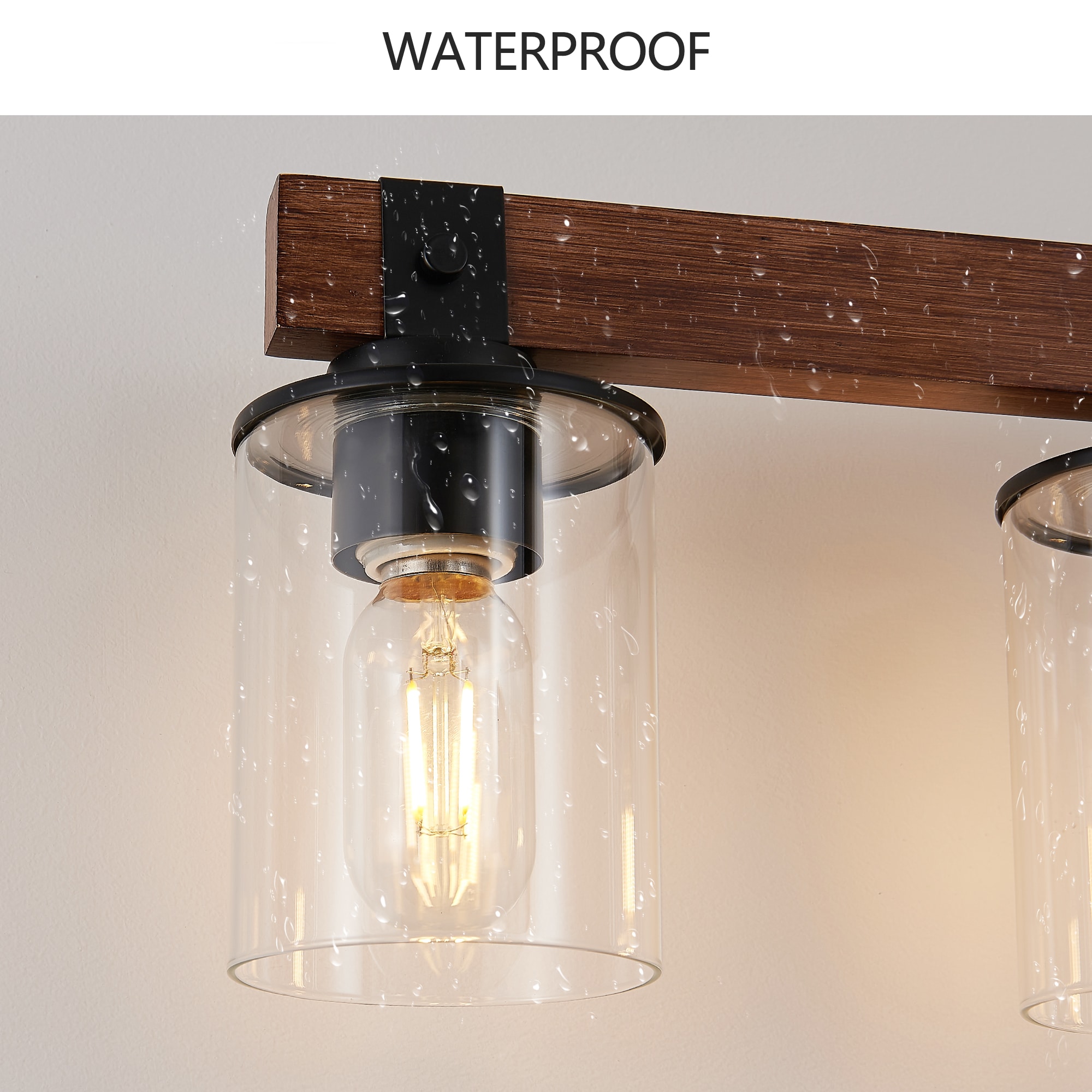 Tatayosi 50 inches Rustic 7-Light Vanity Light Industrial Bathroom Wall ...