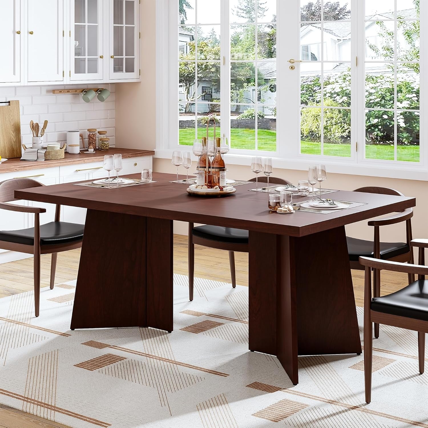 GAOMON 63Inch Long Dining Table for 6-8- Extra Thick with Heavy Duty ...