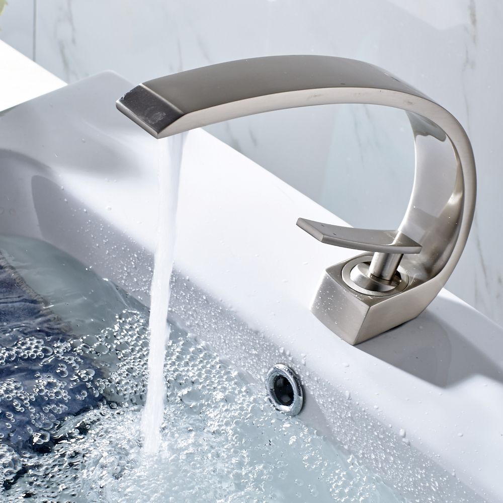 BEARSOLIM Brushed Nickel Bathroom Faucet Faucet for Bathroom Sink ...