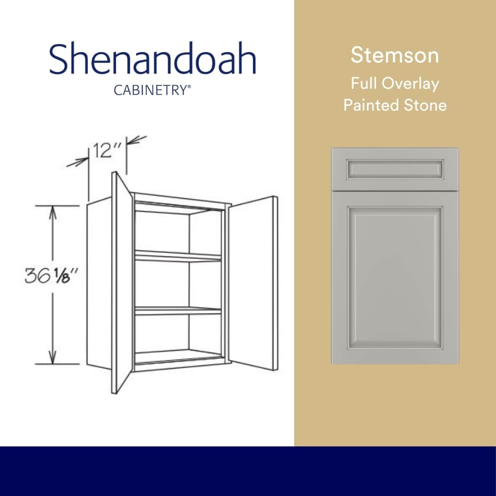 Shenandoah Stemson 36-in W x 30-in H x 12-in D Stone Painted Wall Fully ...