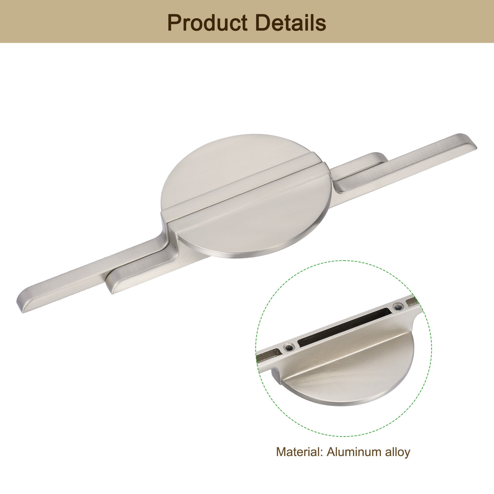 Unique Bargains 2 Packs Brushed Silver Cabinet Pulls Semicircle Kitchen ...