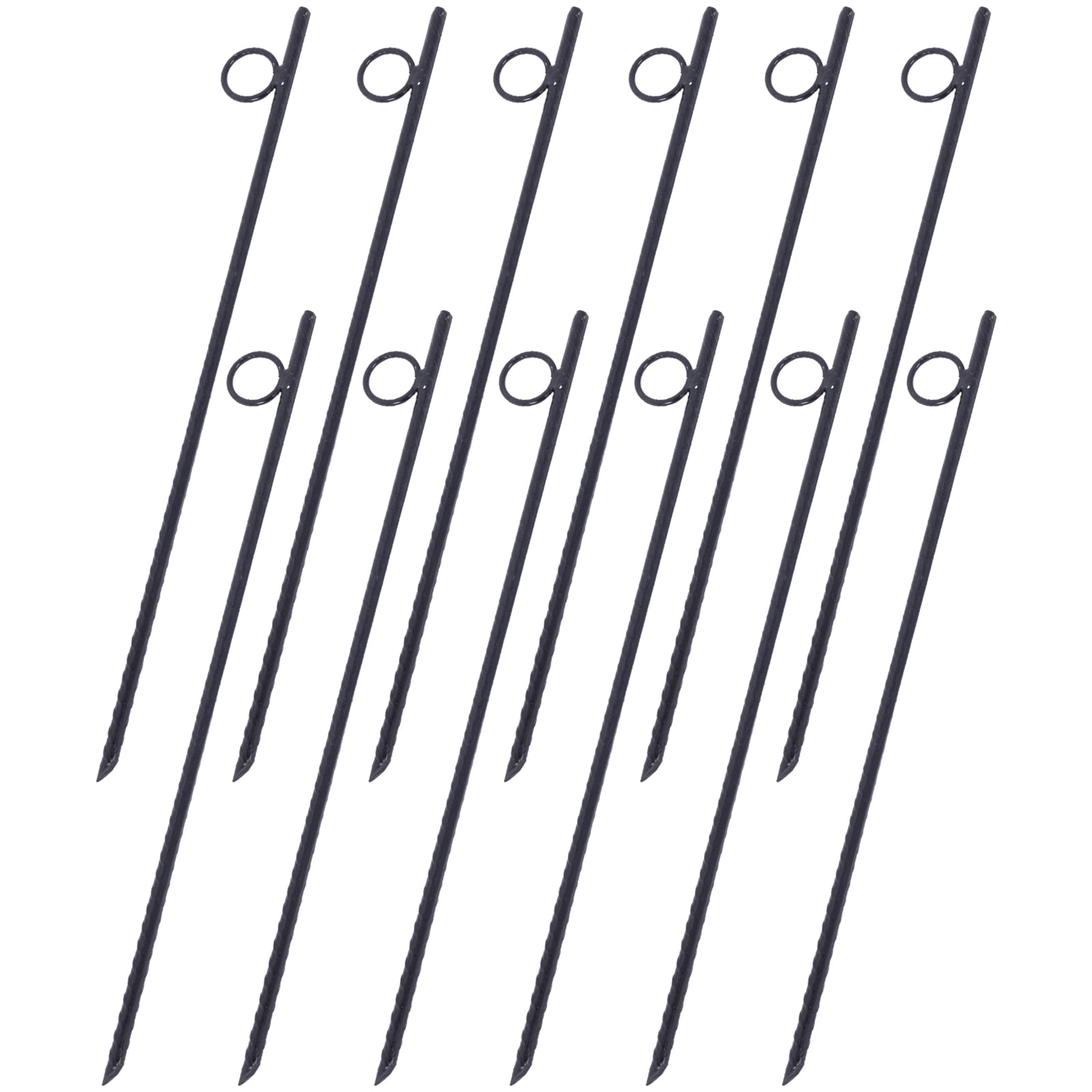 Tatayosi Rebar stake with loop 12pcs Grip Rebar 3/8x 18 Inch Steel ...