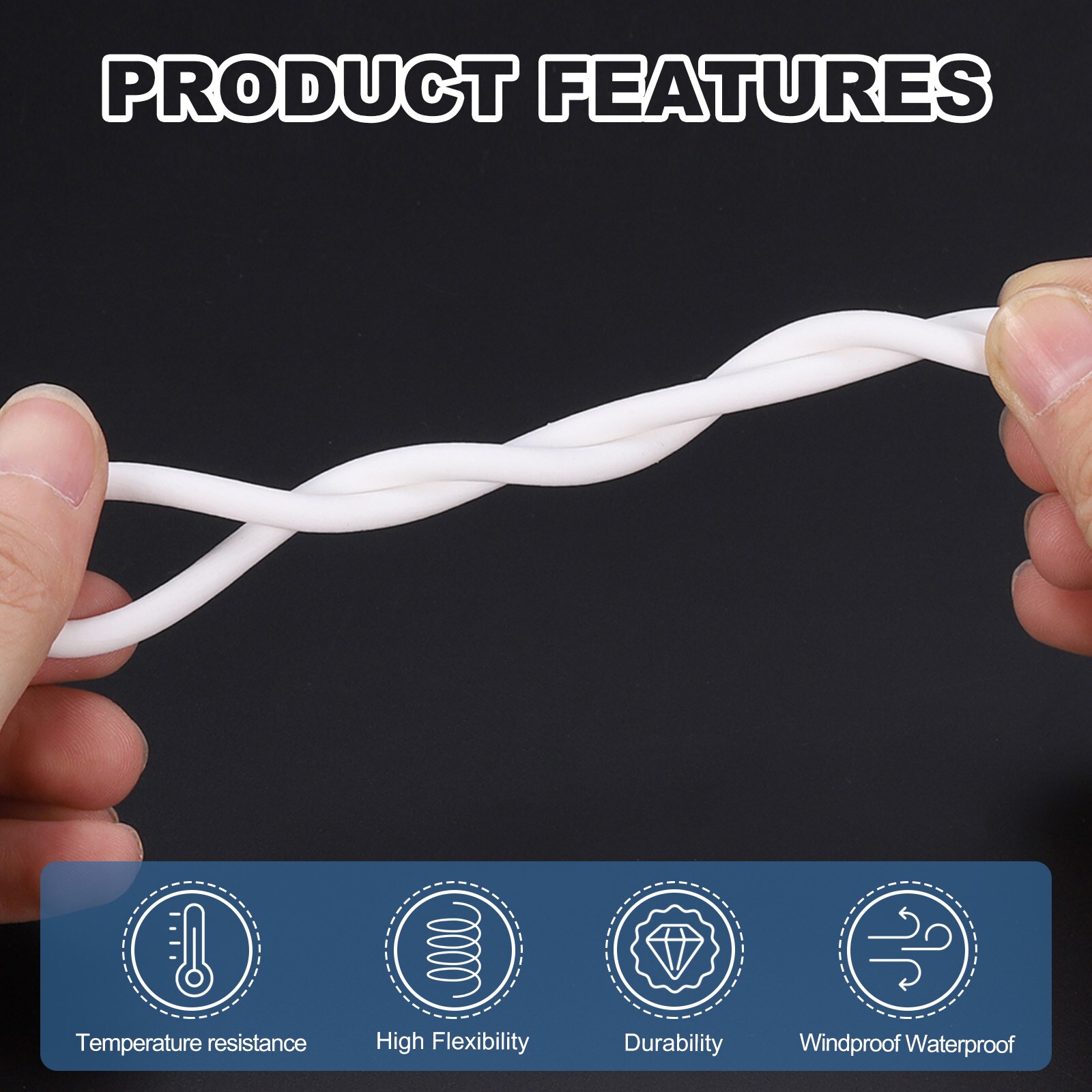 PATIKIL Silicone Foam Seal Strip Backer Rod Round High Density Solid ...