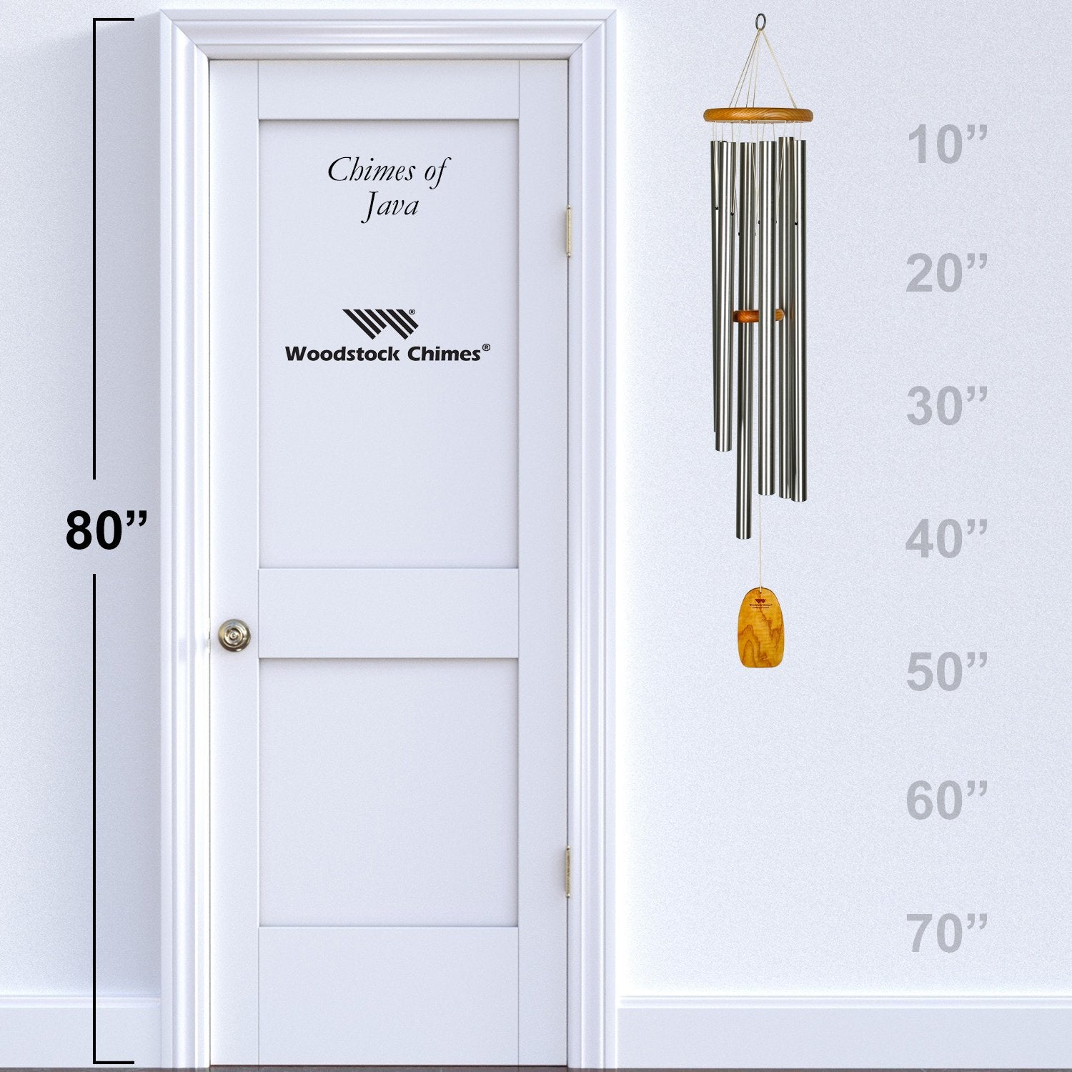 Woodstock Chimes 50-in Silver Metal Wind Chime JWS at Lowes.com