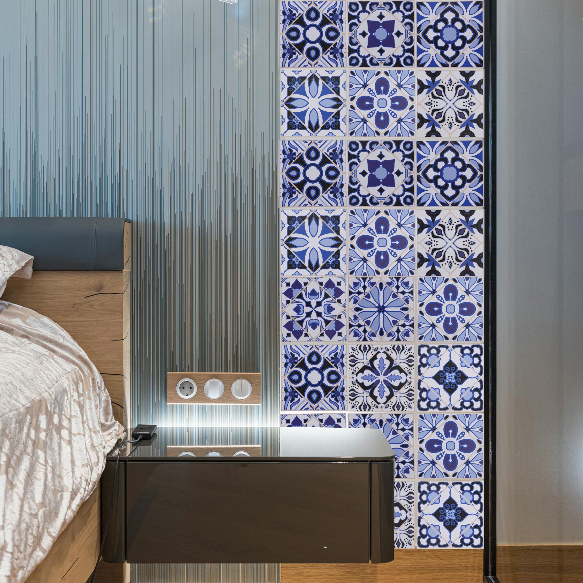 Unique Bargains 24pcs Tile Stickers Wall Tile Stickers PVC Tile ...