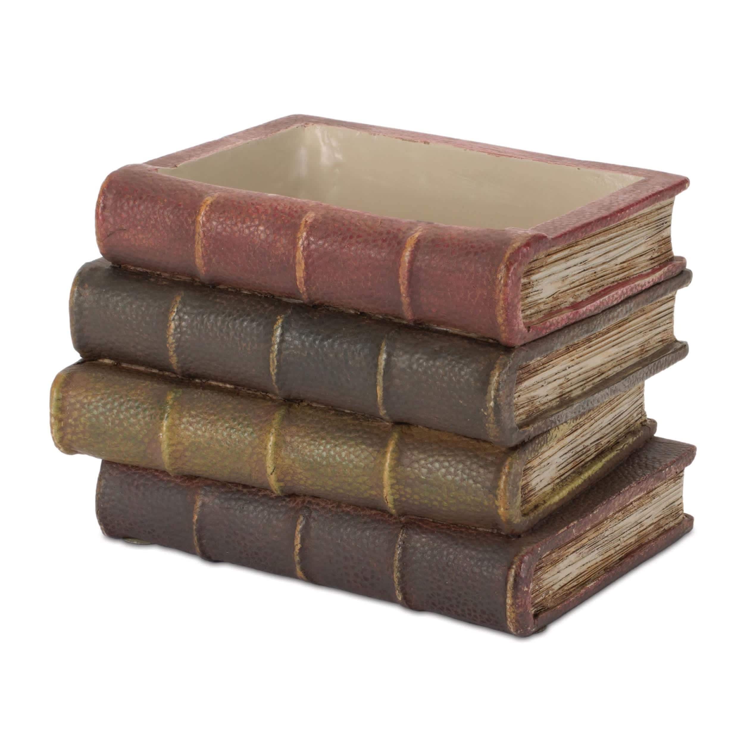 Melrose International Decorative Book Stack Vase 5"H in the Decorative ...