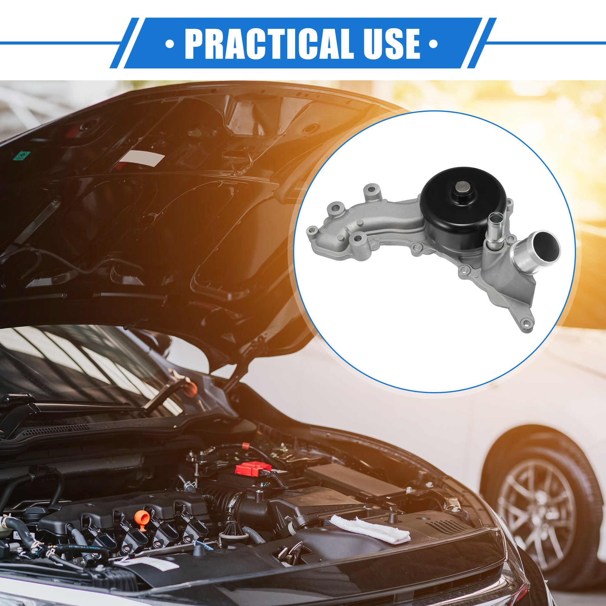 Unique Bargains No.68079412AB/68079412AC Car Auxiliary Engine Water ...