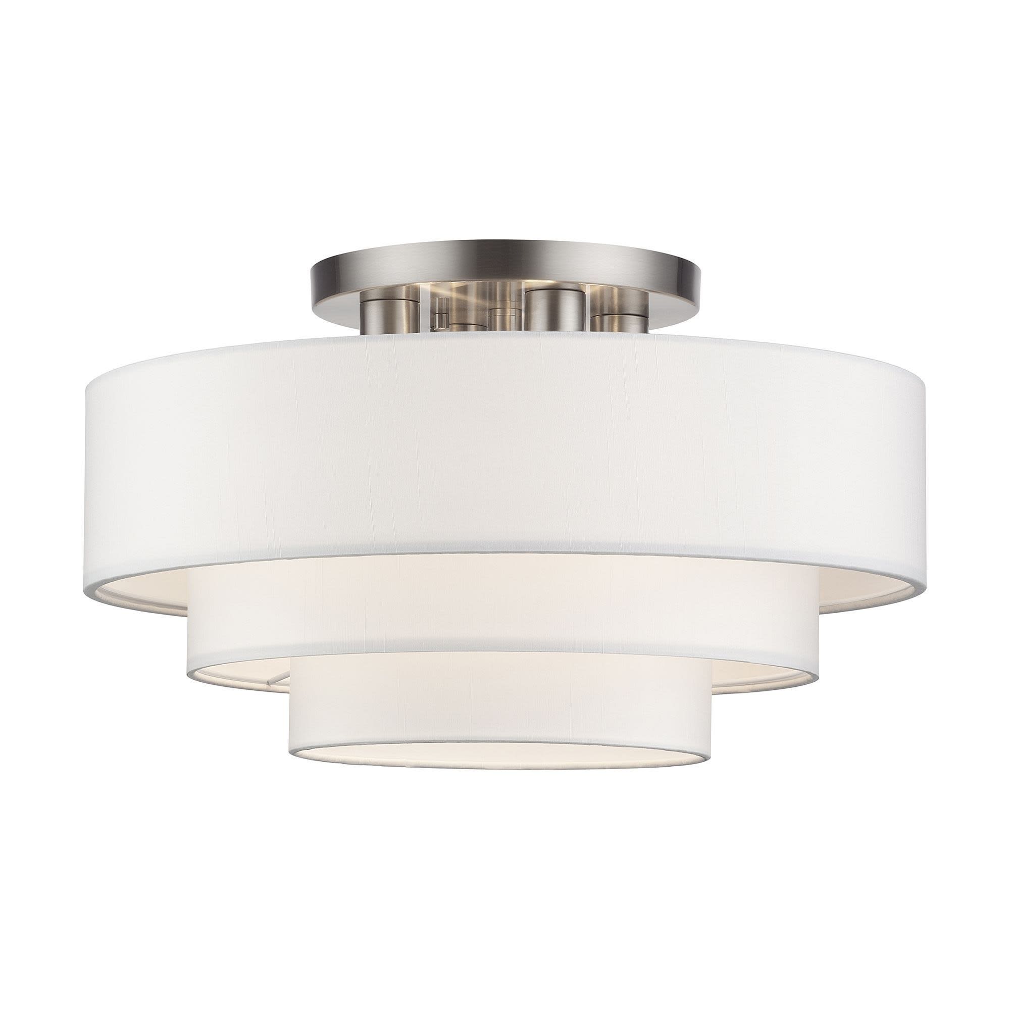 Livex Lighting Manorwood 4 - Light Brushed Nickel / Silver Incandescent ...