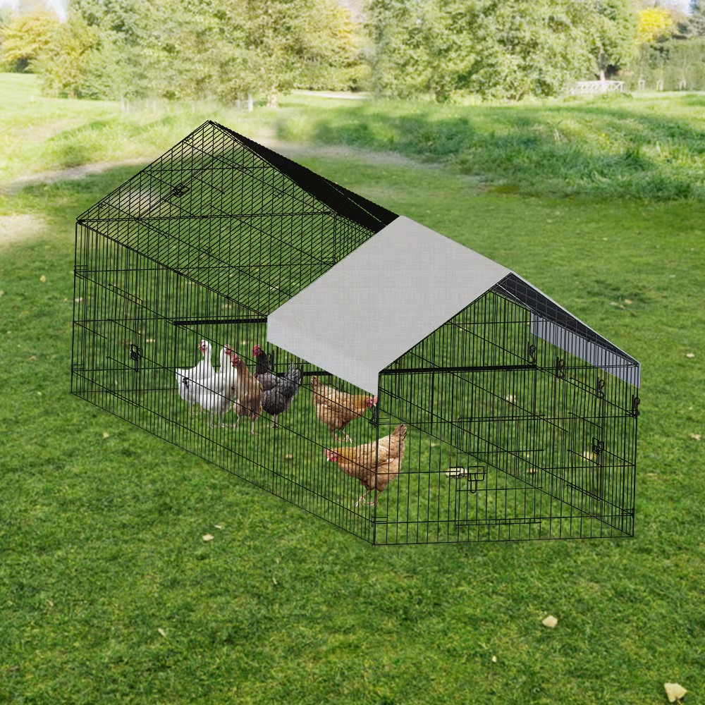 OOU 130 Inch Outdoor Chicken Coop with Waterproof Cover Spacious Heavy ...