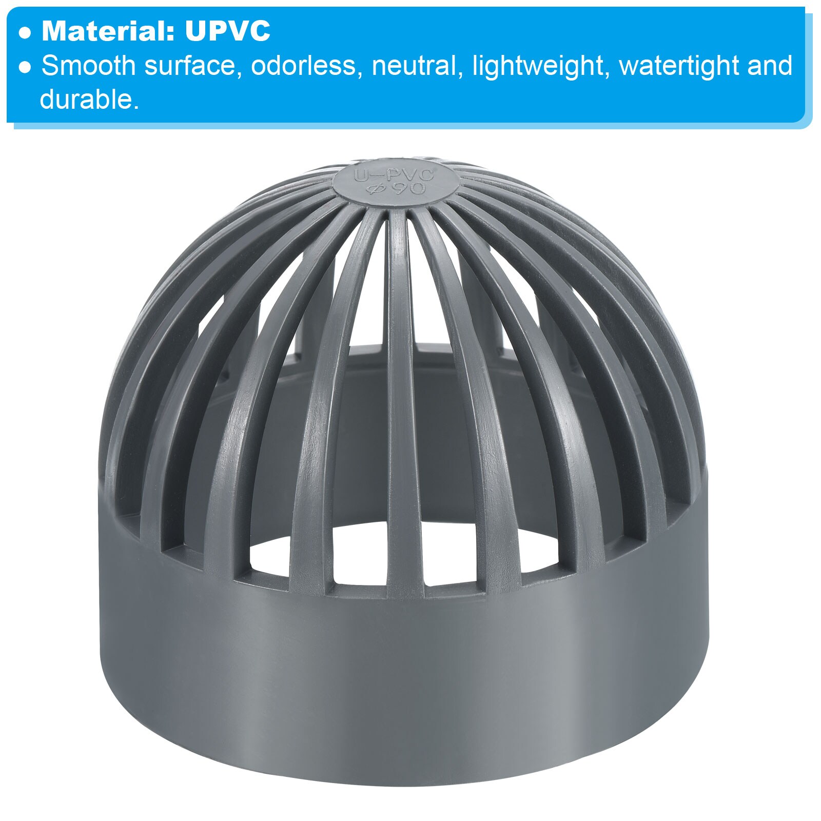 PATIKIL 90mm ID Atrium Drain Grate Cover 3 Pack Round Outdoor UPVC ...