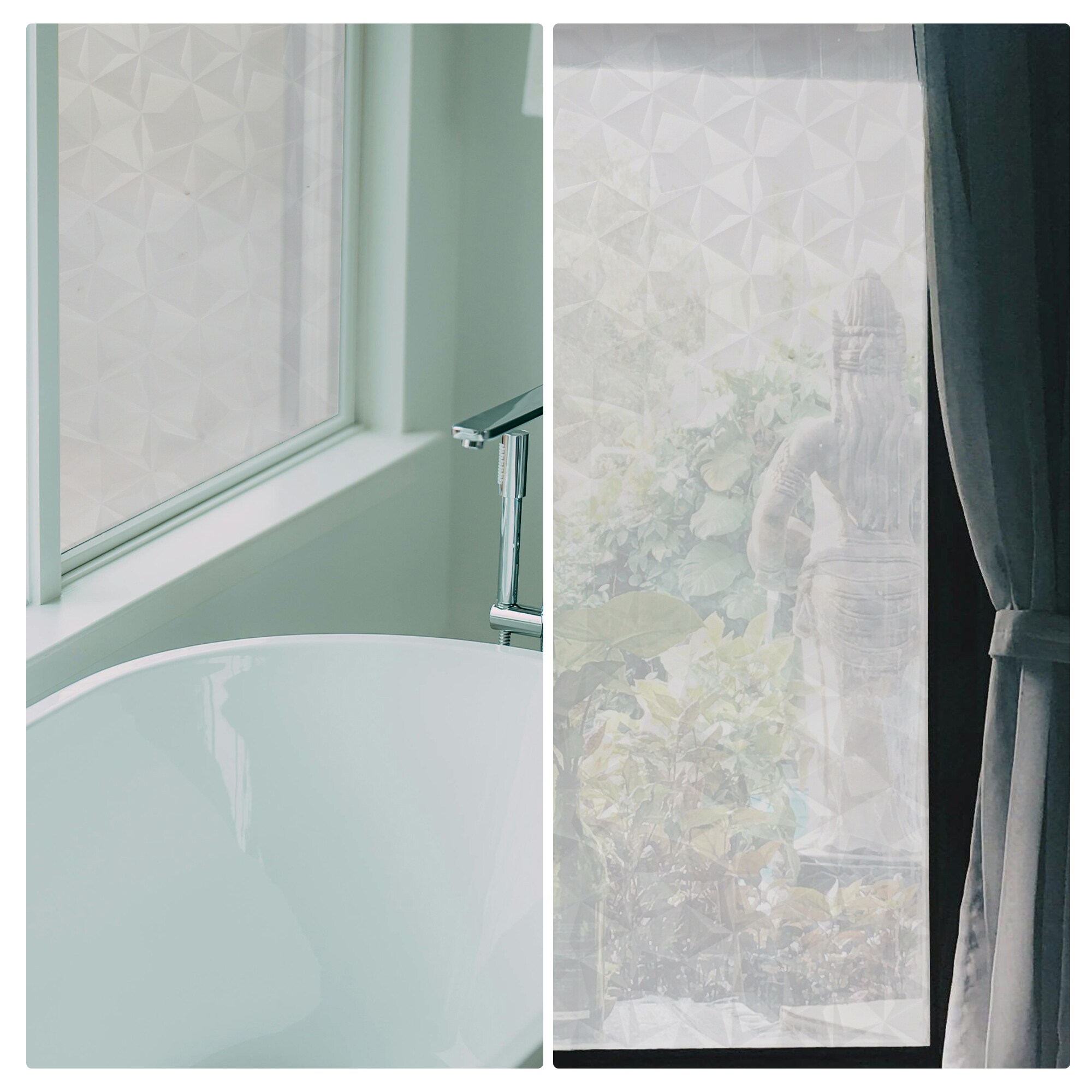 Unique Bargains Triangular Prisms Pattern Window Privacy Film Self ...