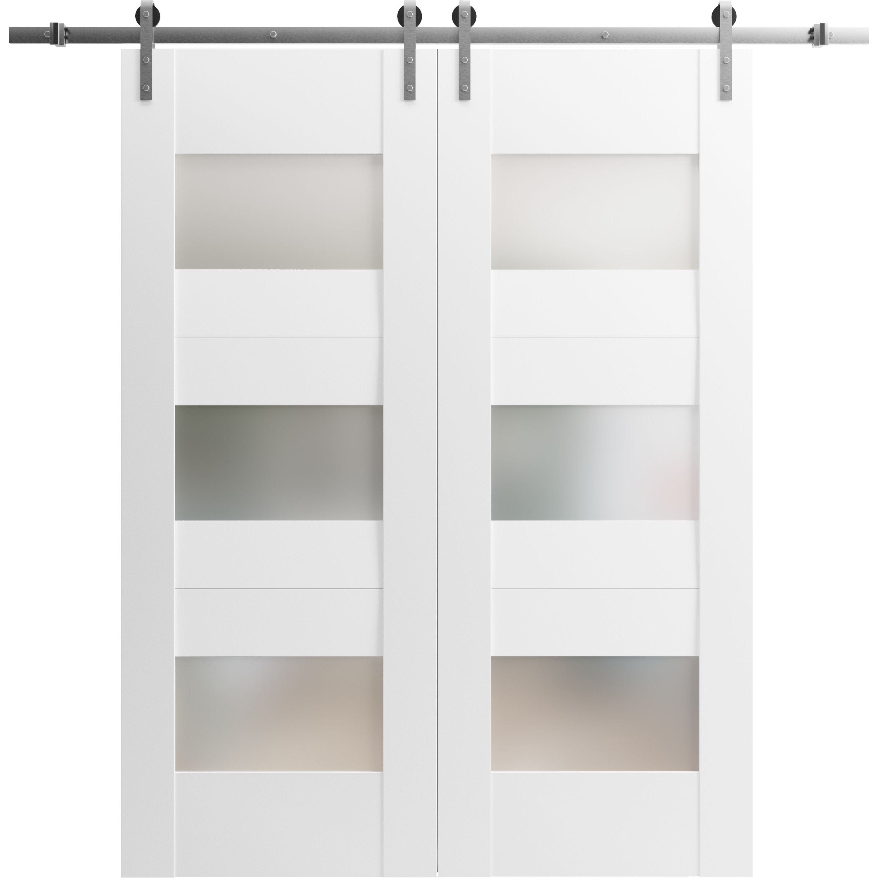 Vdom doors Interior Double Barn Doors - Sete 6003 -Track Set -60x80 ...