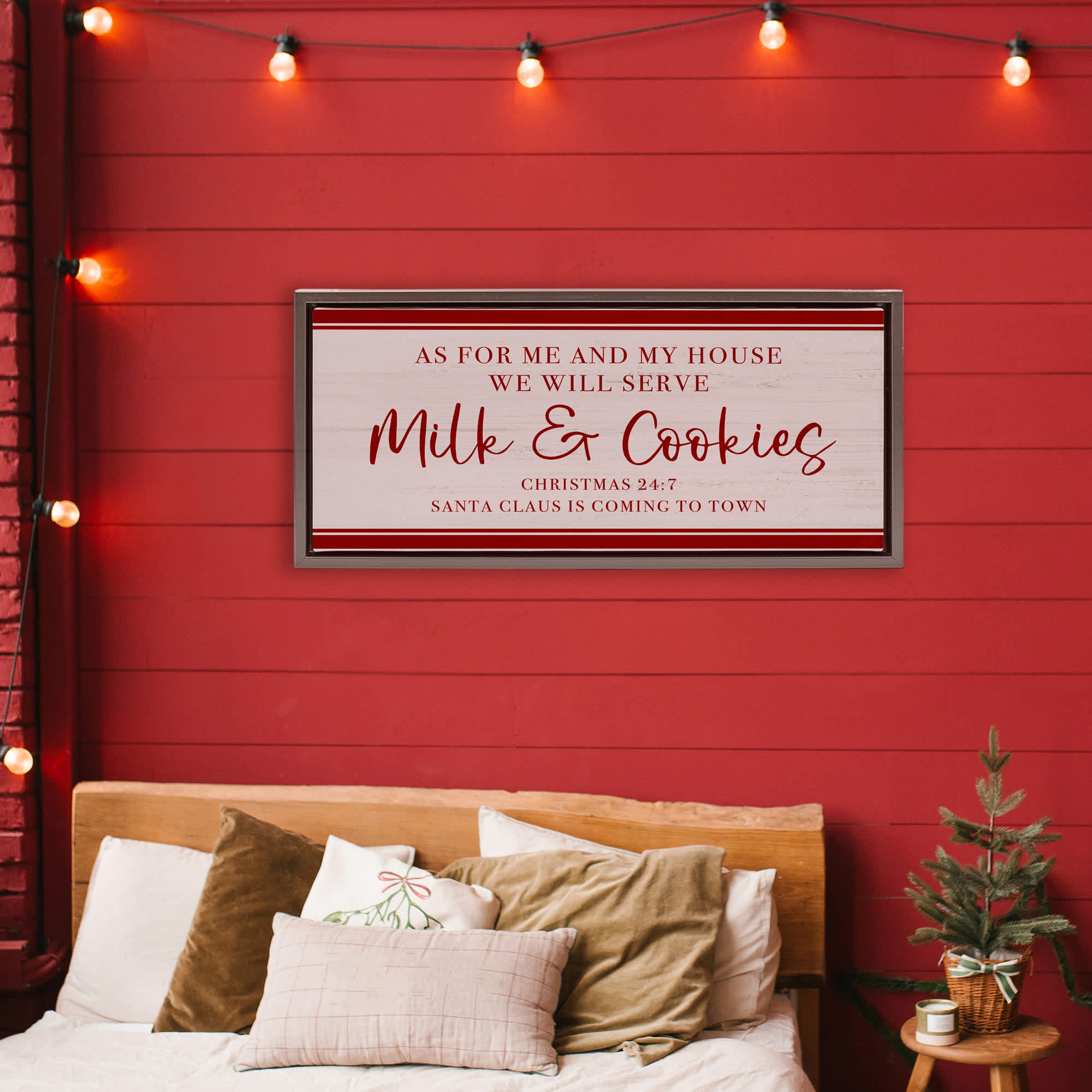 Stupell Industries We Will Serve Milk Cookies Gray Floating Frame ...