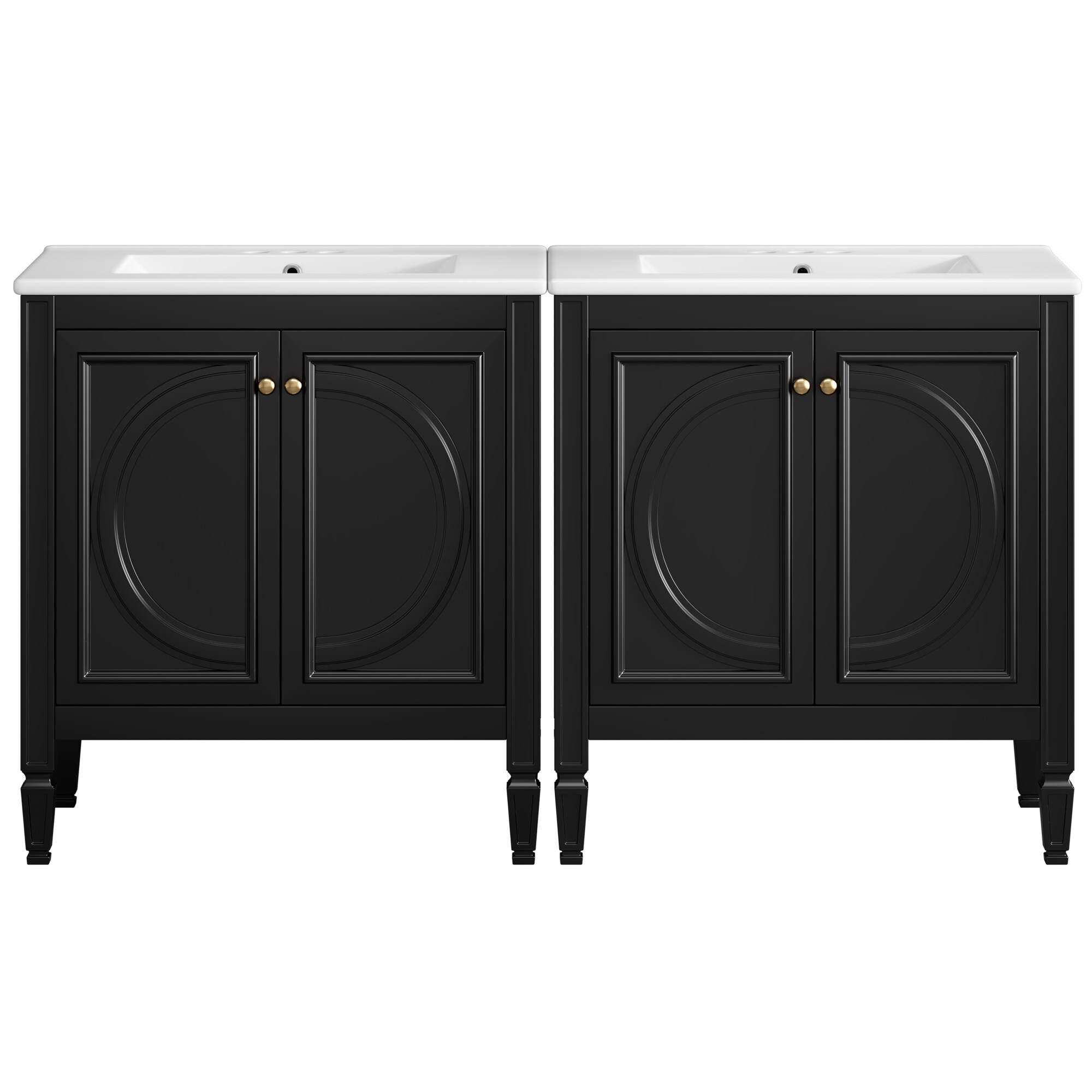 ModernLuxe Assembly Required 60inch Bathroom Vanity with Double Sink ...