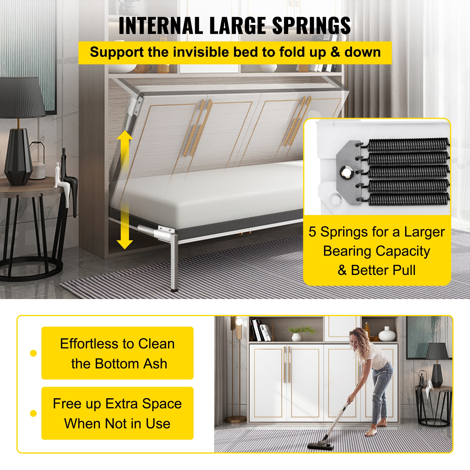 VEVOR Murphy Mounting Wall Springs Mechanism Heavy Duty Support ...
