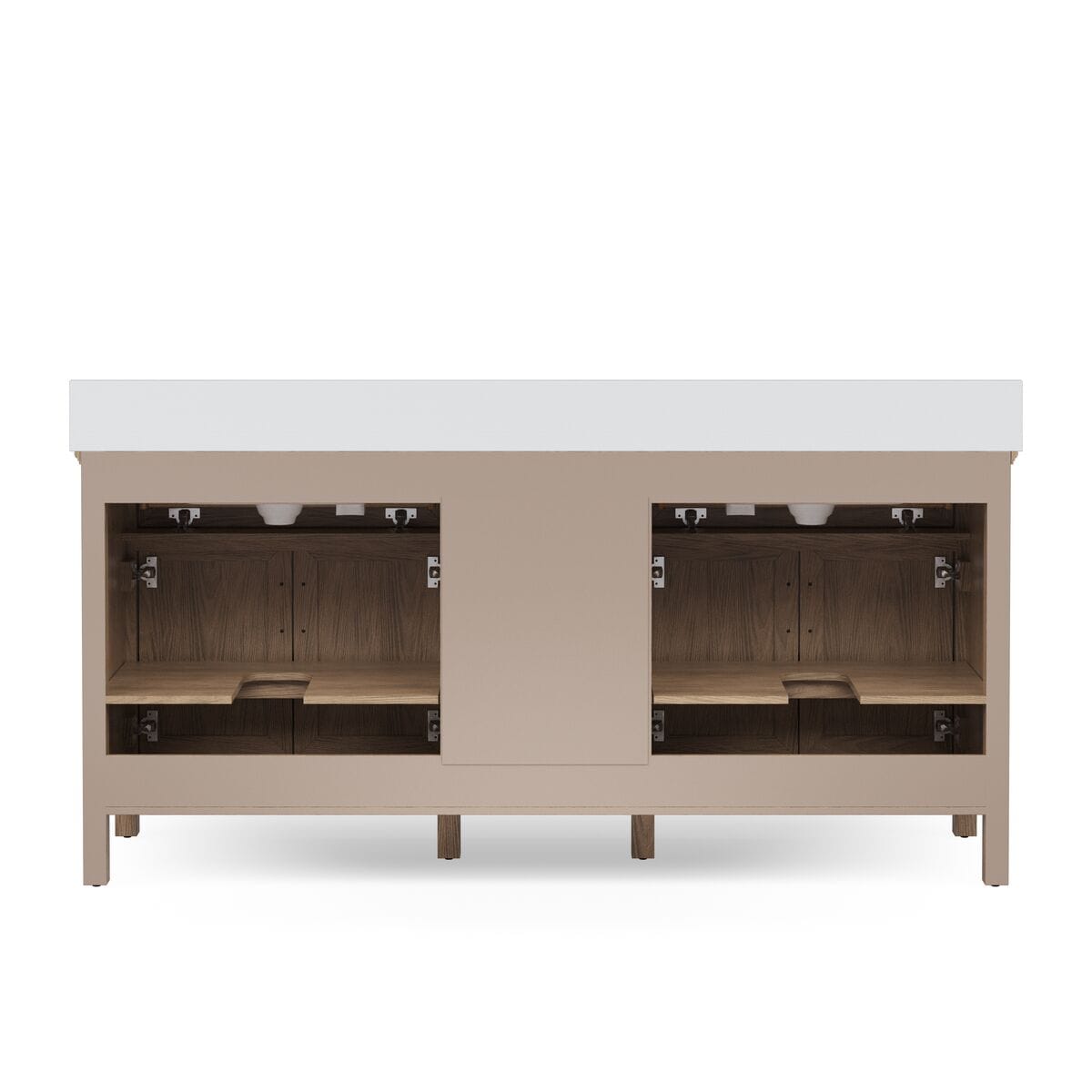 allen + roth Cantrell 72-in Oak Undermount Double Sink Bathroom Vanity ...