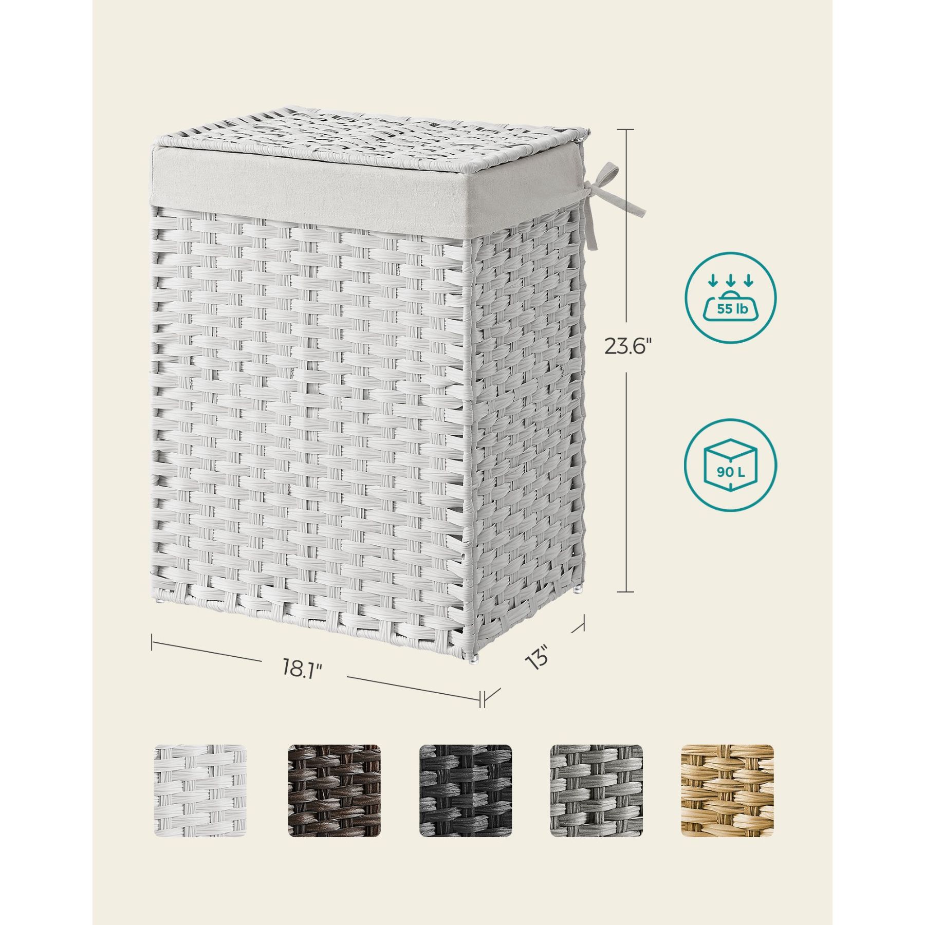 Slickblue 23.8 Gallon- Metal Frame PP Plastic Rattan Polycotton Liner 1 ...