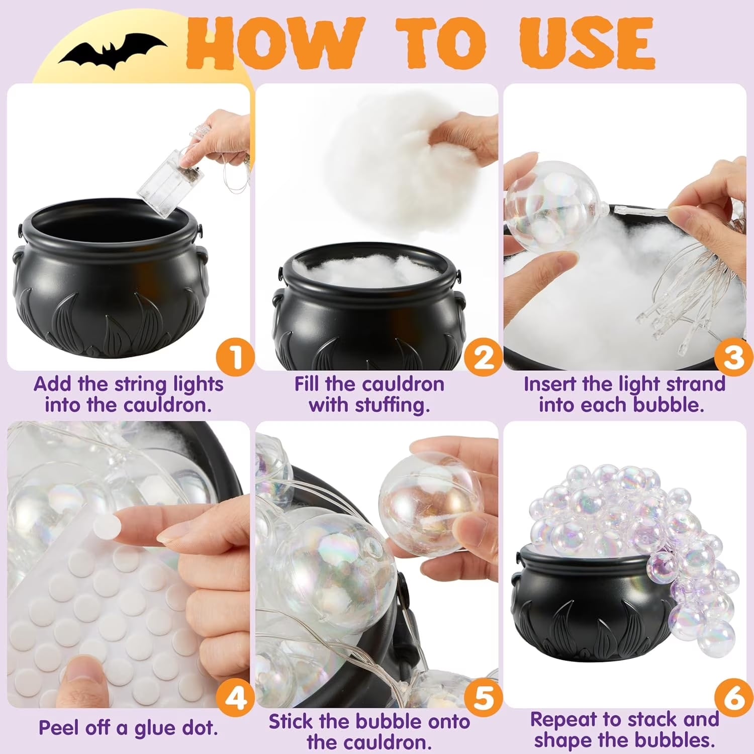 Joyfy Cauldron Halloween Decoration Indoor in the Halloween Decor ...