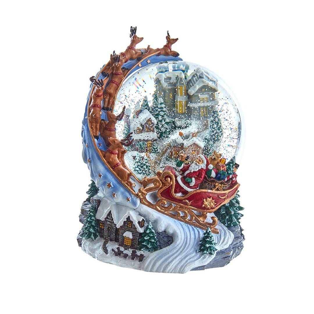 Kurt S. Adler 120MM Battery-Operated Musical Santa and Sled Waterglobe ...