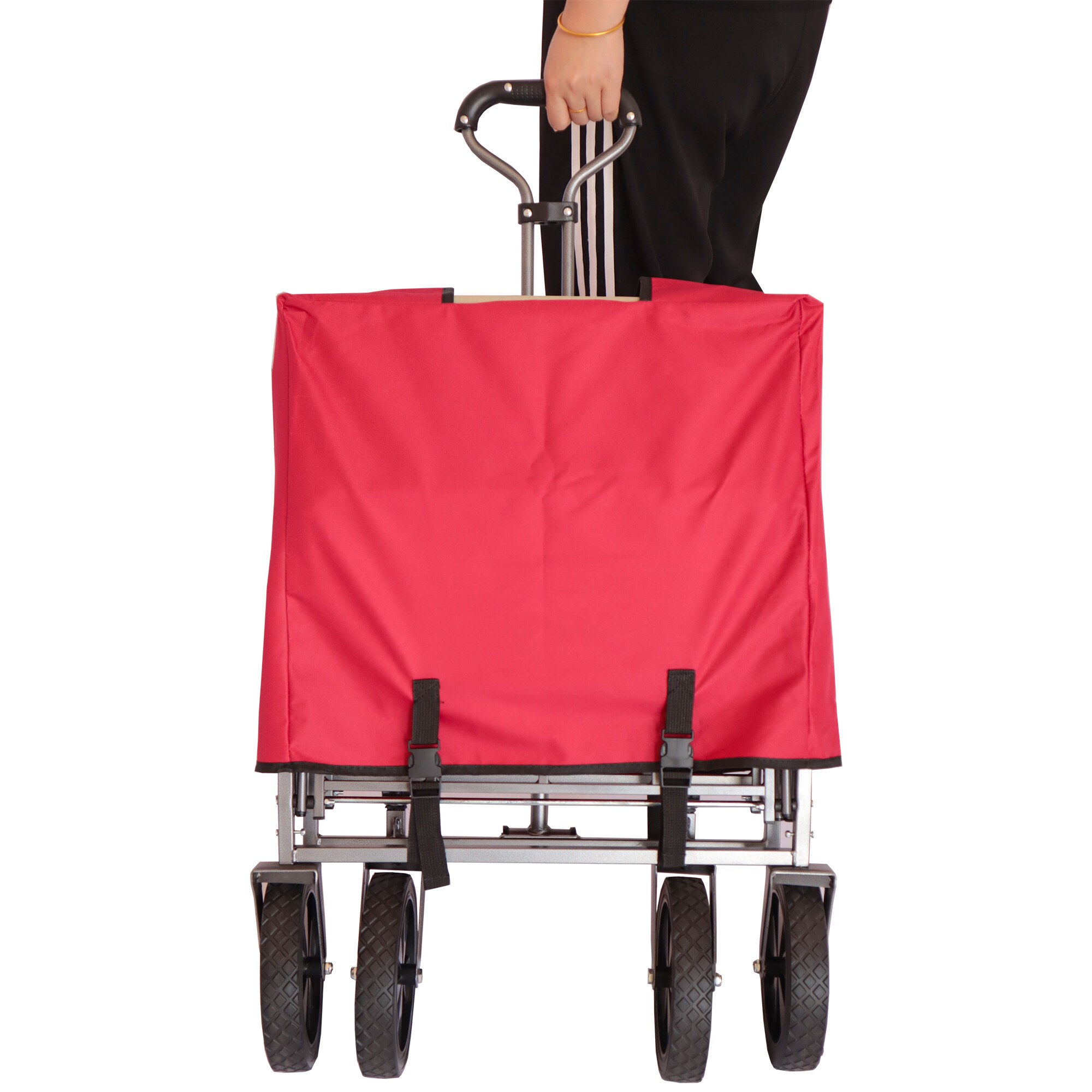 AHIOU HOME Carolyn 3.95-cu ft Steel Folding Yard Cart ZAAHG AHIOU HOME Carolyn 3.95-cu ft Steel Folding Yard Cart ZAAHG