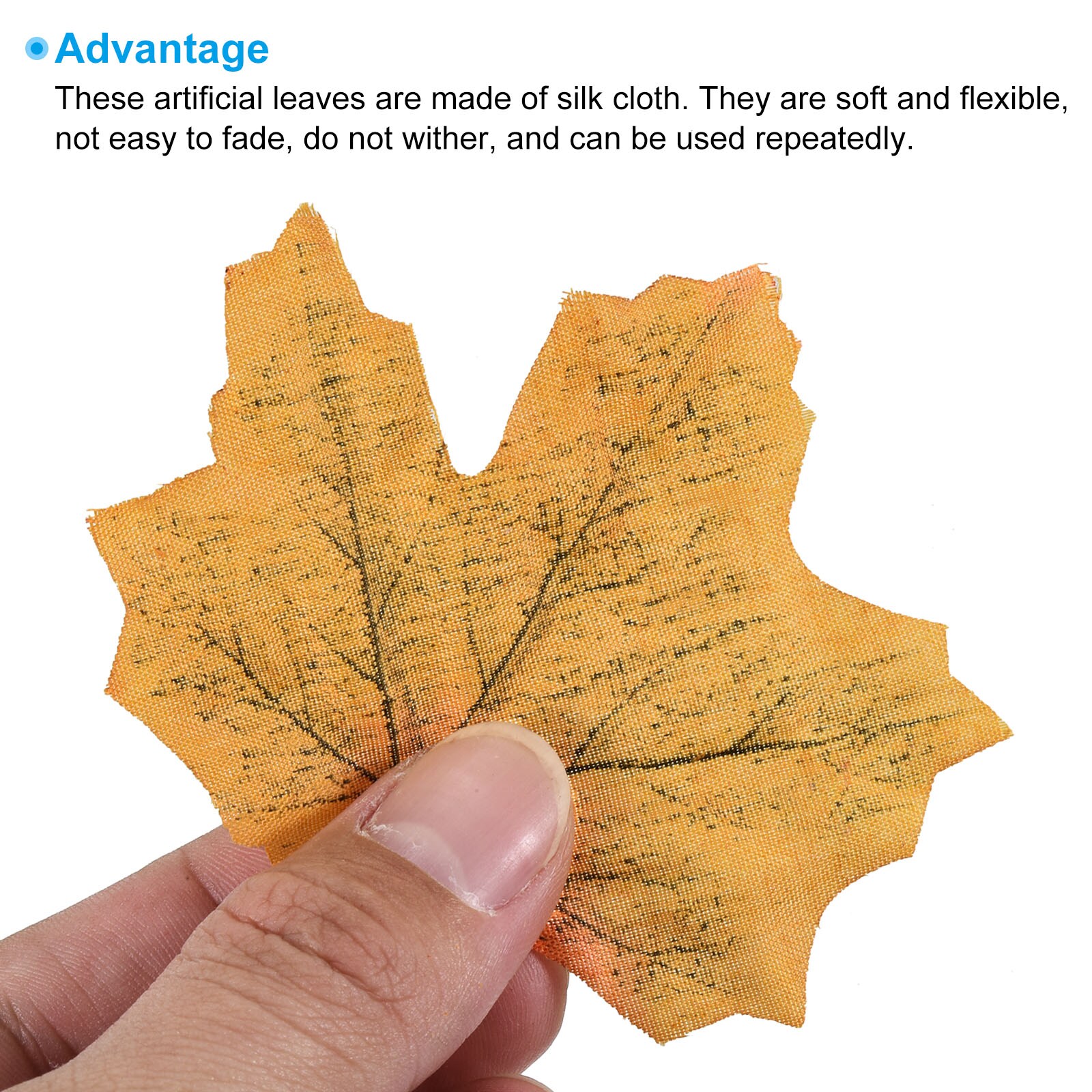 PATIKIL Artificial Leaves 500pcs Fall Maple Autumn Fake Leaf for ...