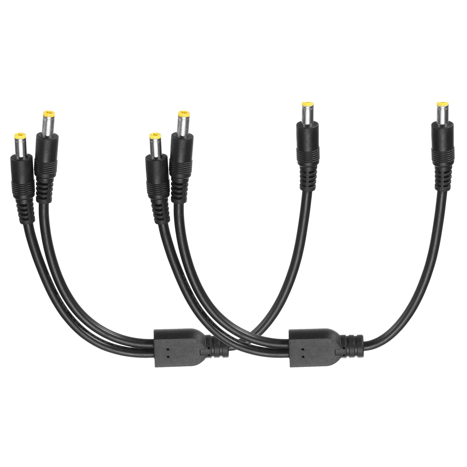 Unique Bargains 2pcs DC Cable Splitter 12.6 Inch 10A 1 DC5525 Male to 2 ...