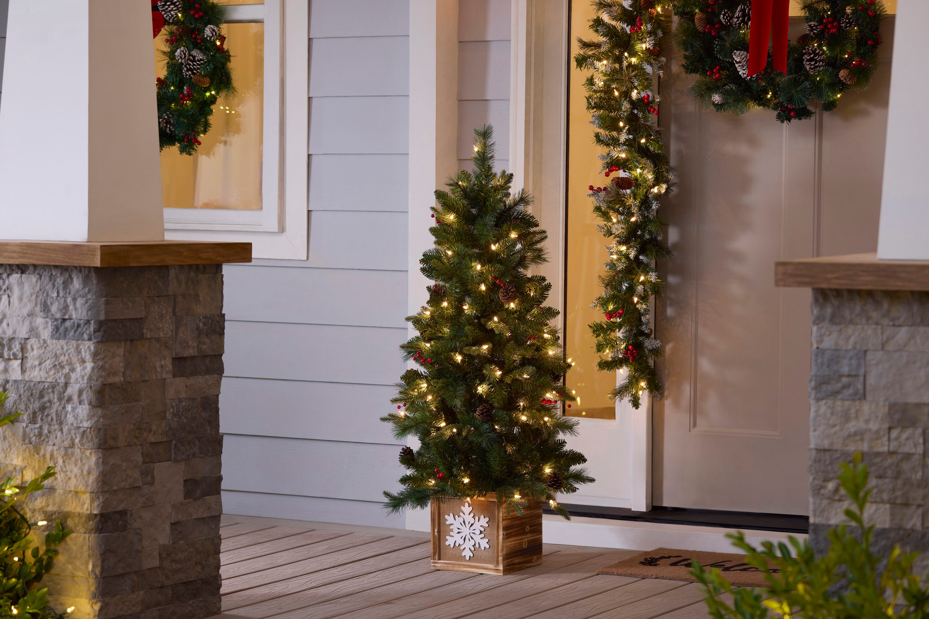 Holiday Living 4 Ft Pine Pre Lit Artificial Christmas Tree With