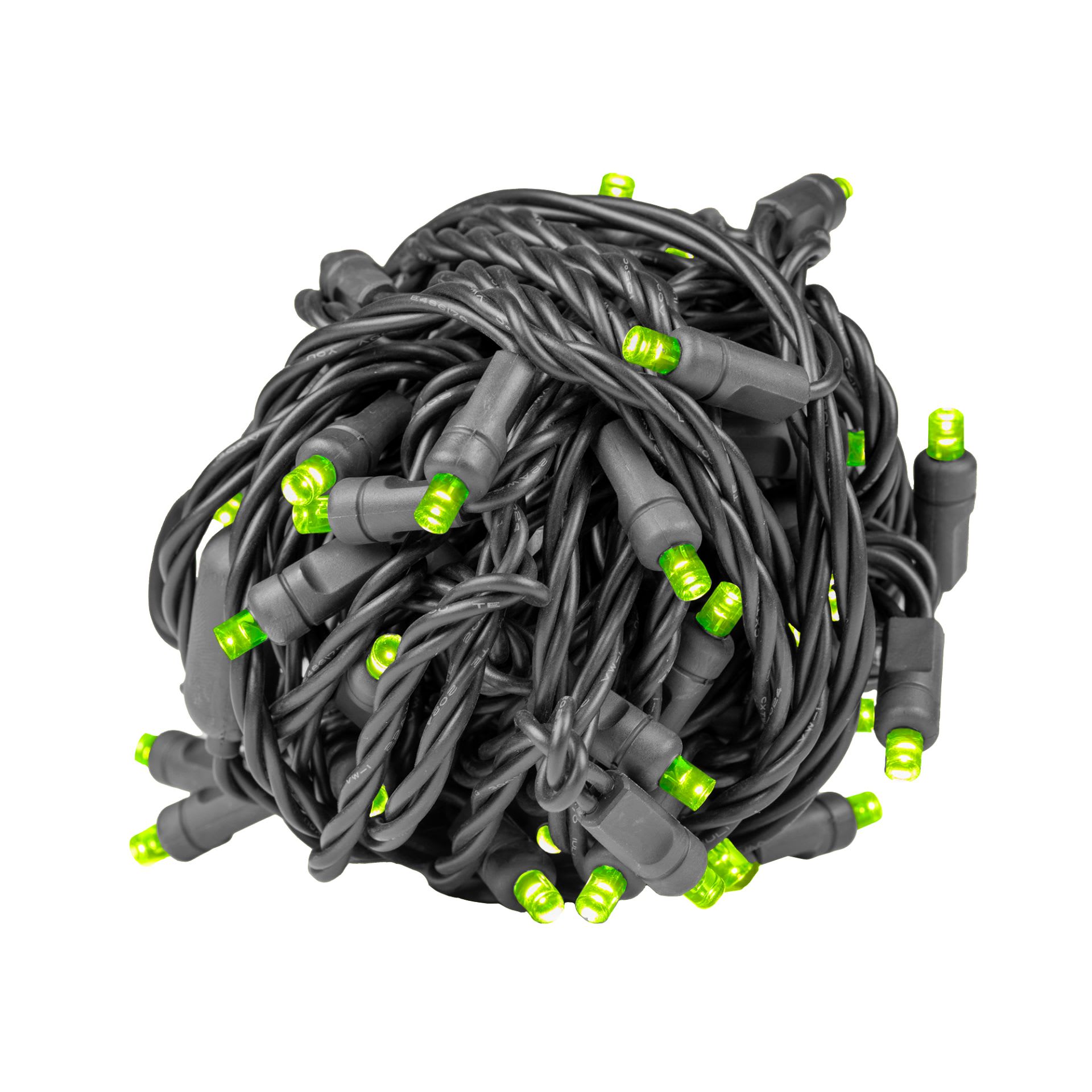 Novelty Lights 25 Feet Long 50 LED Mini Black Wire Christmas Lights ...